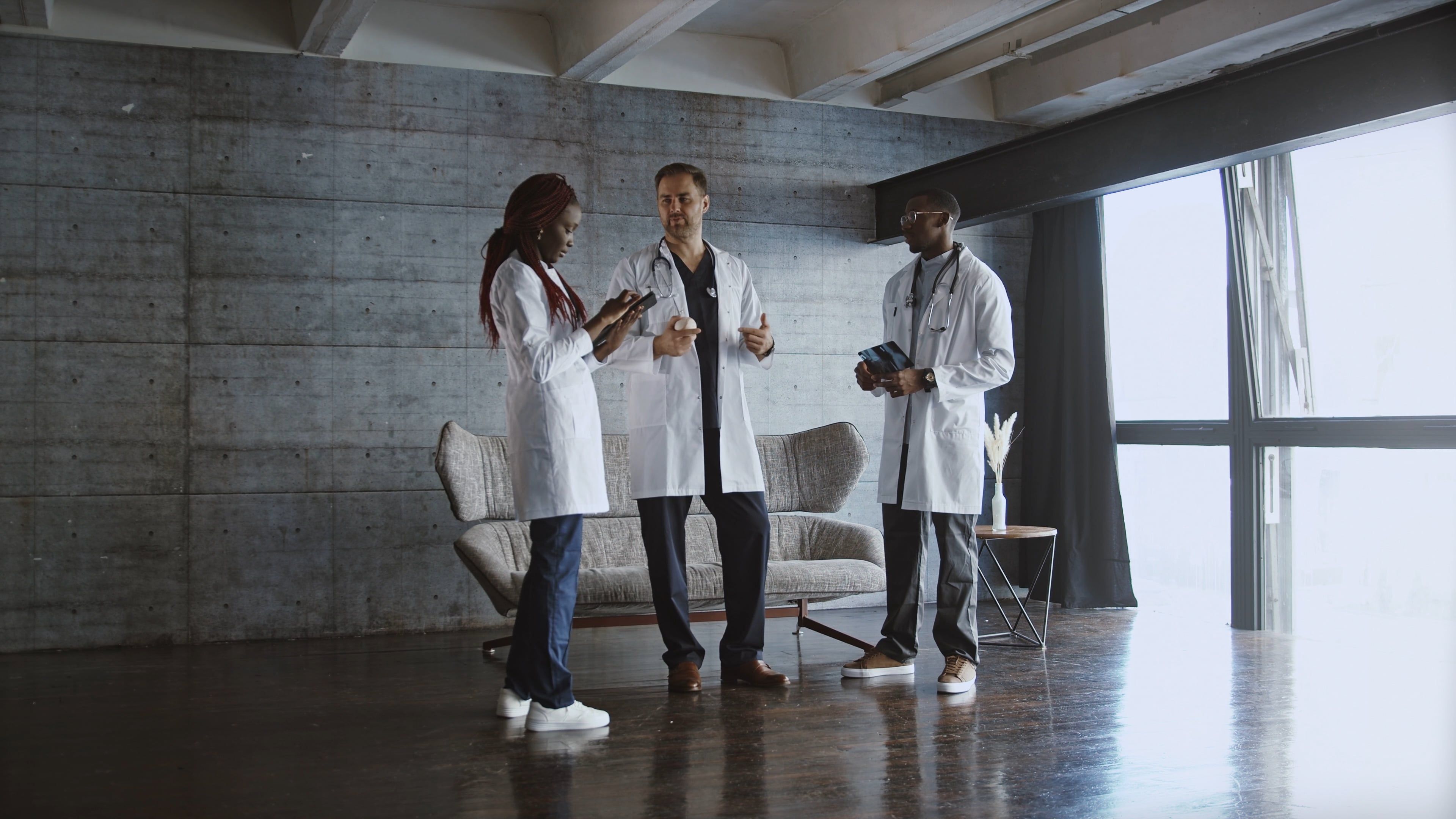 Young Doctors Sharing Ideas · Free Stock Video