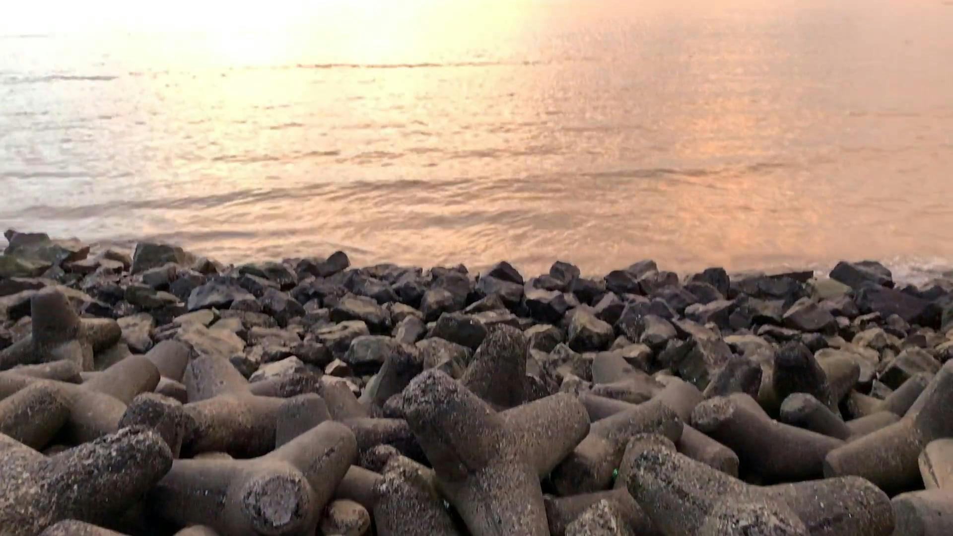 Wide Angle Shot of Sea Shore · Free Stock Video