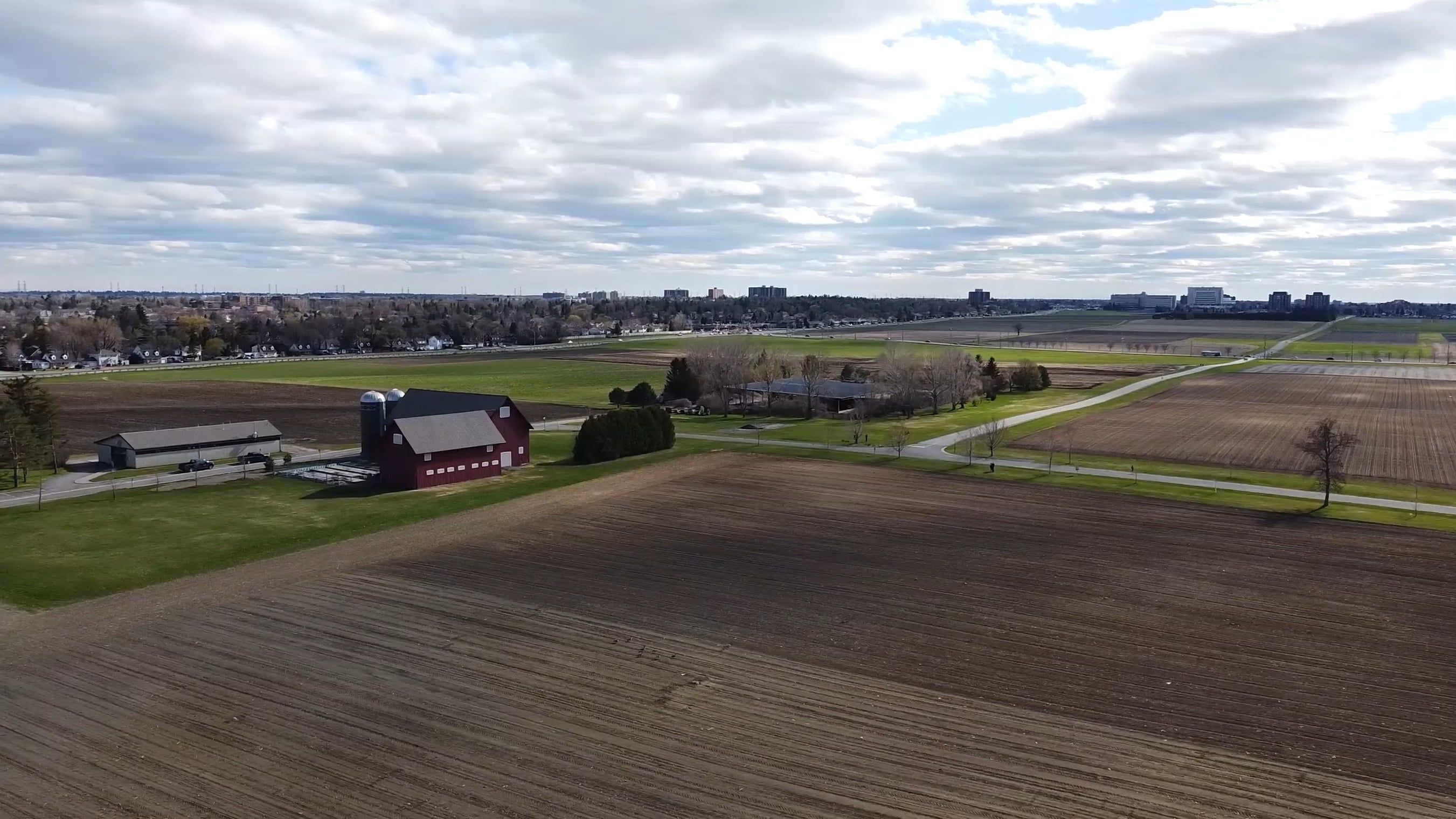 Aerial View of Modern Farm · Free Stock Video