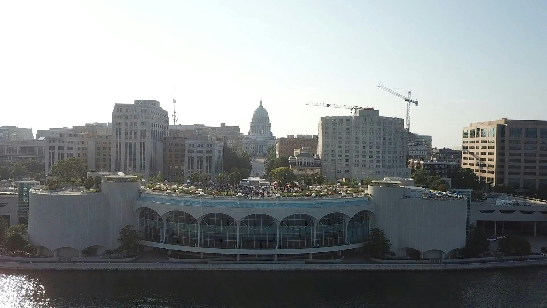Drone View of Wisconsin Madison Free Stock Video Footage, Royalty-Free ...