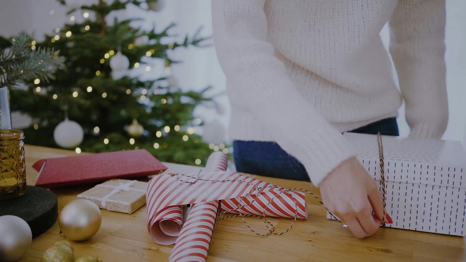 People Wrapping Christmas Gifts · Free Stock Video