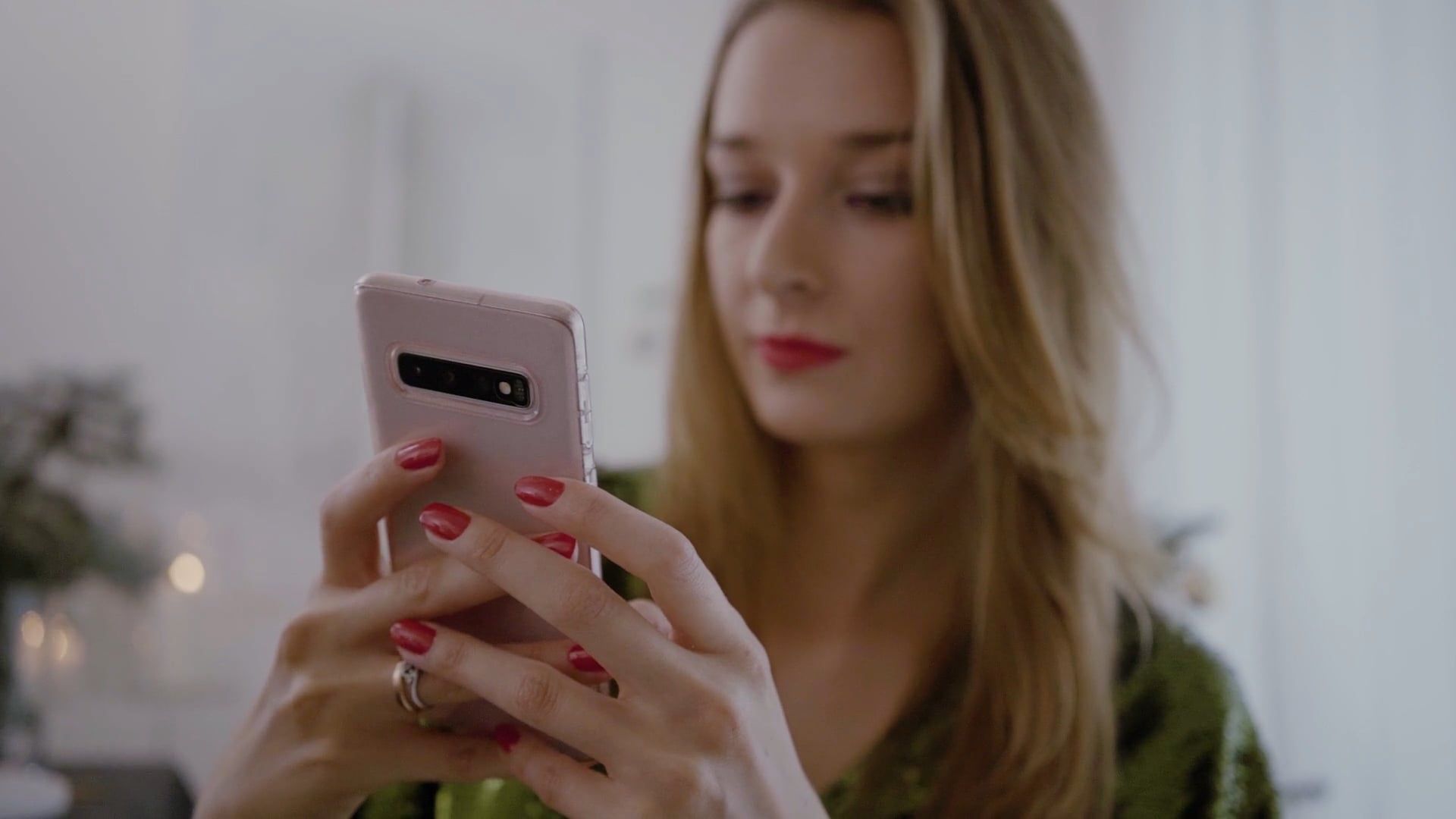 A Woman Using Her Mobile Phone Free Stock Video Footage, Royalty-Free ...