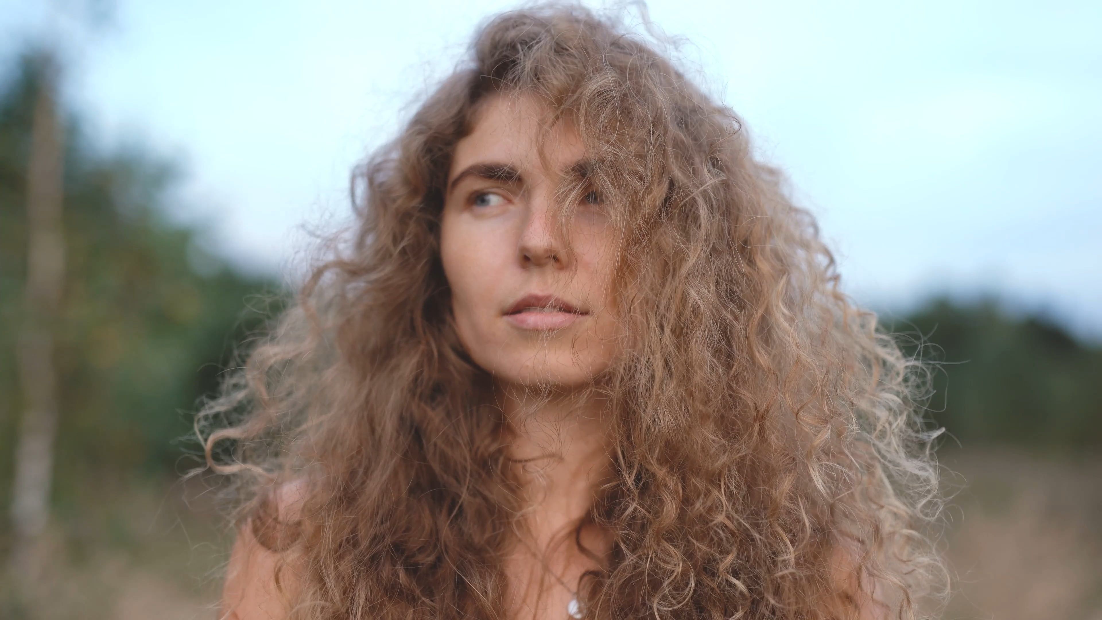 Wind Blowing Through a Woman's Hair Free Stock Video Footage, Royalty ...