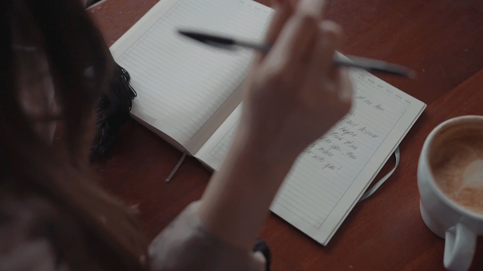 A Person Writing on a Notebook Free Stock Video Footage, Royalty-Free ...