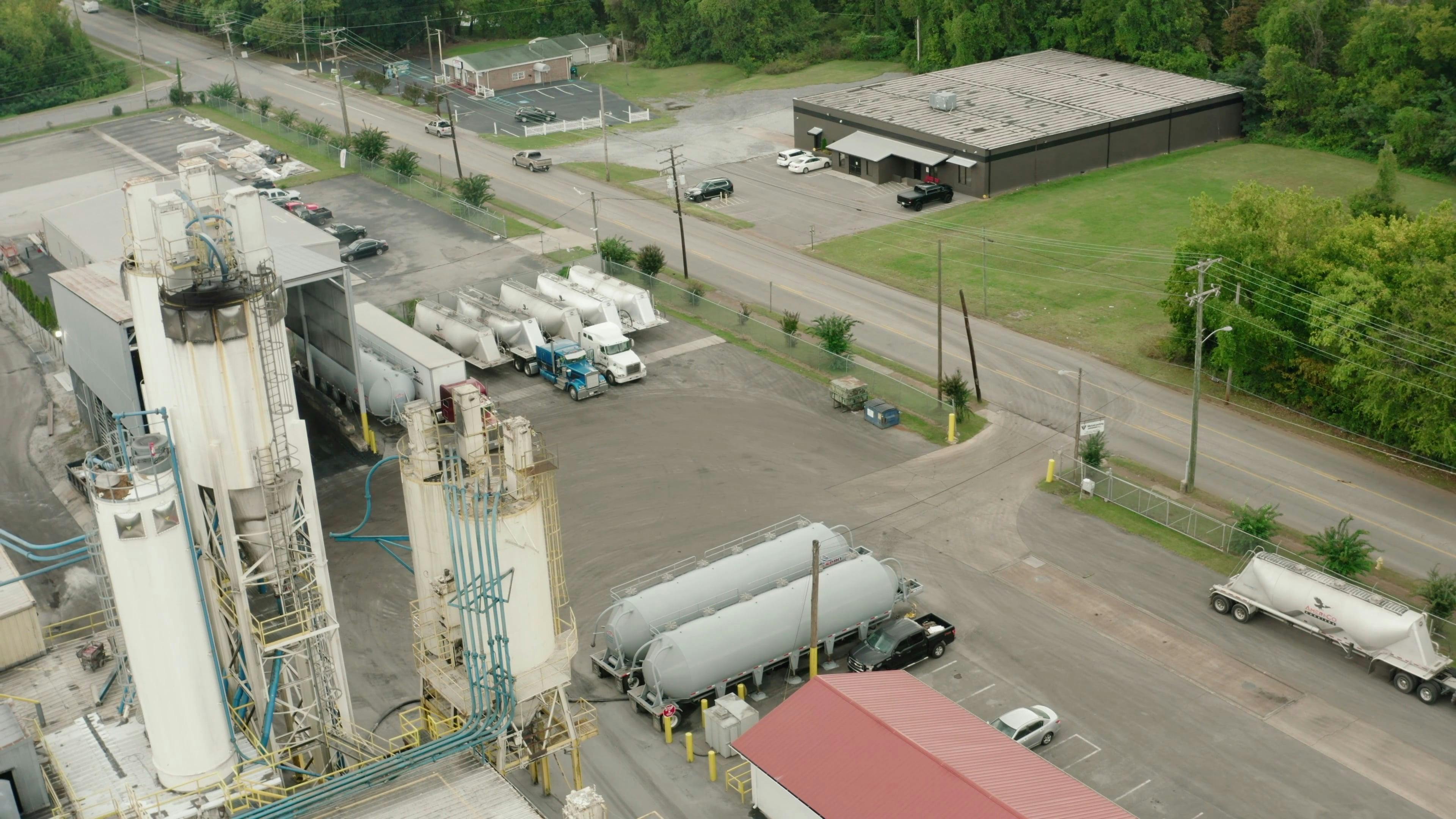 Aerial View of Industrial Area Free Stock Video Footage, Royalty-Free ...