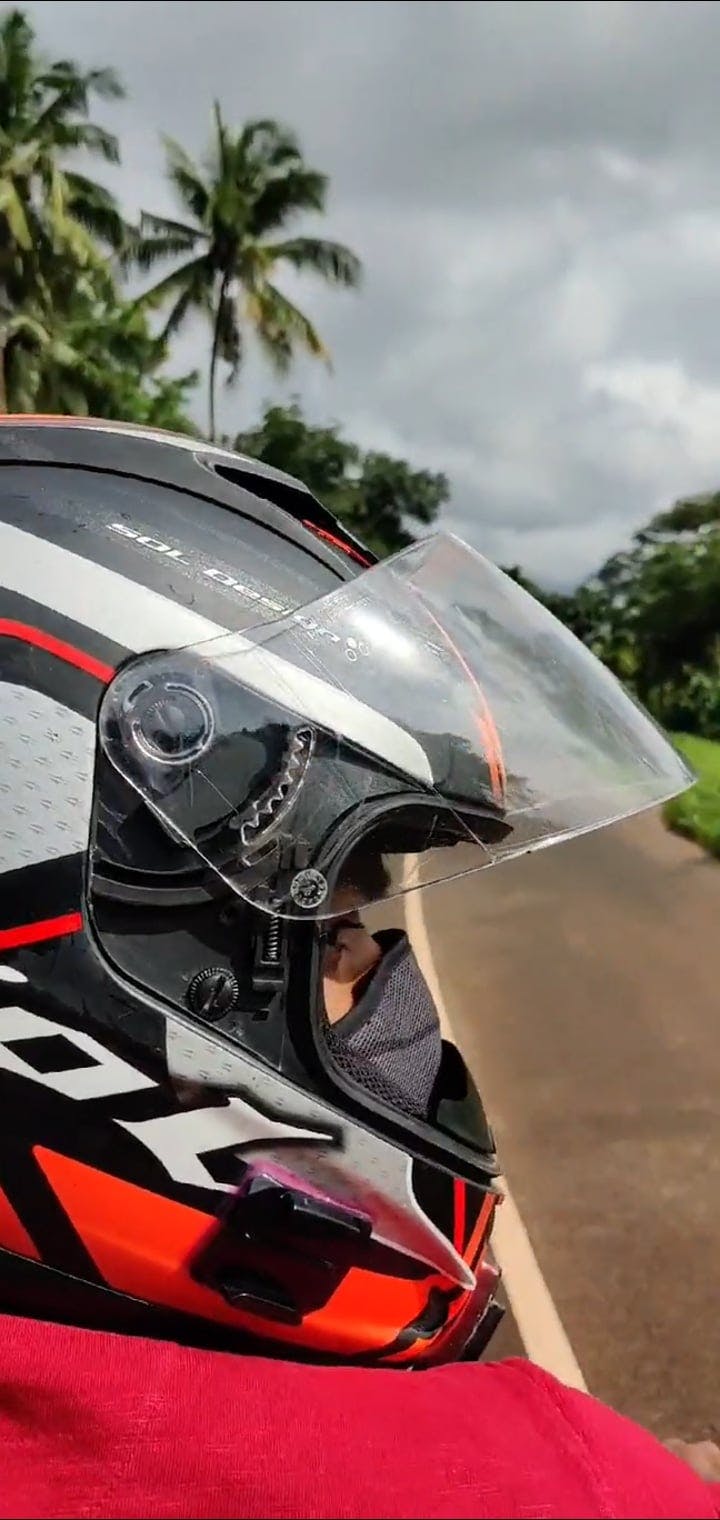 Back View of Motorbike Rider with Helmet Free Stock Video Footage ...