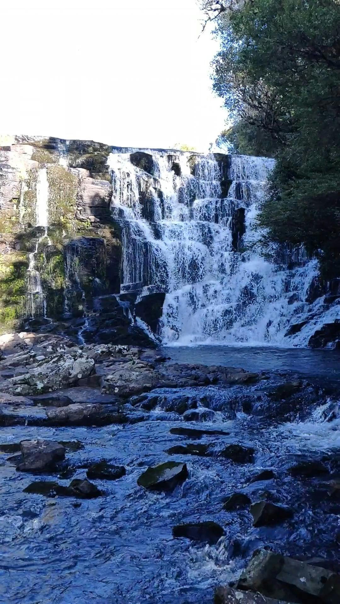 Beautiful Scenery of Flowing Waterfalls and River · Free Stock Video