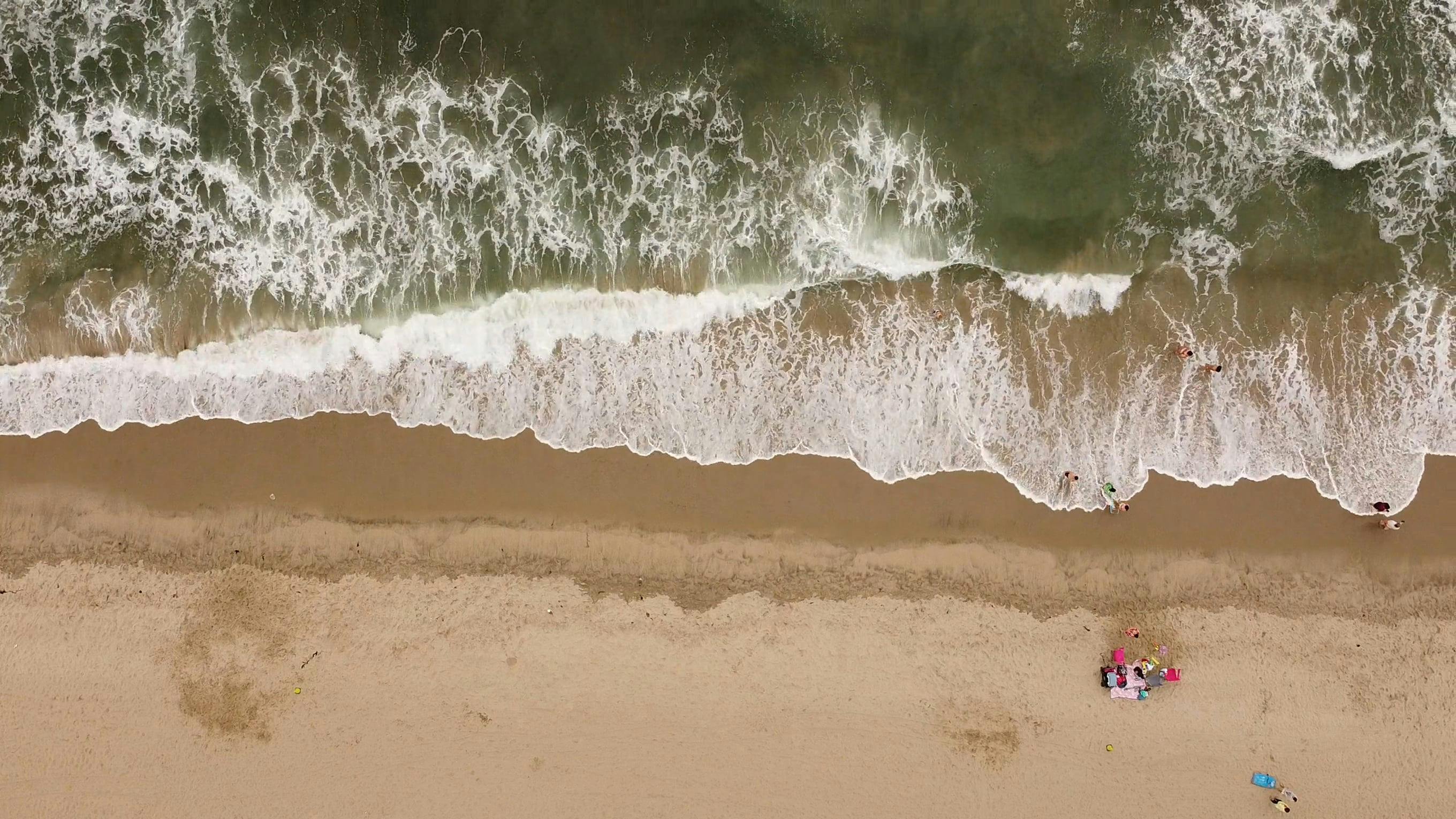 Drone Footage of People at the Beach Free Stock Video Footage, Royalty ...