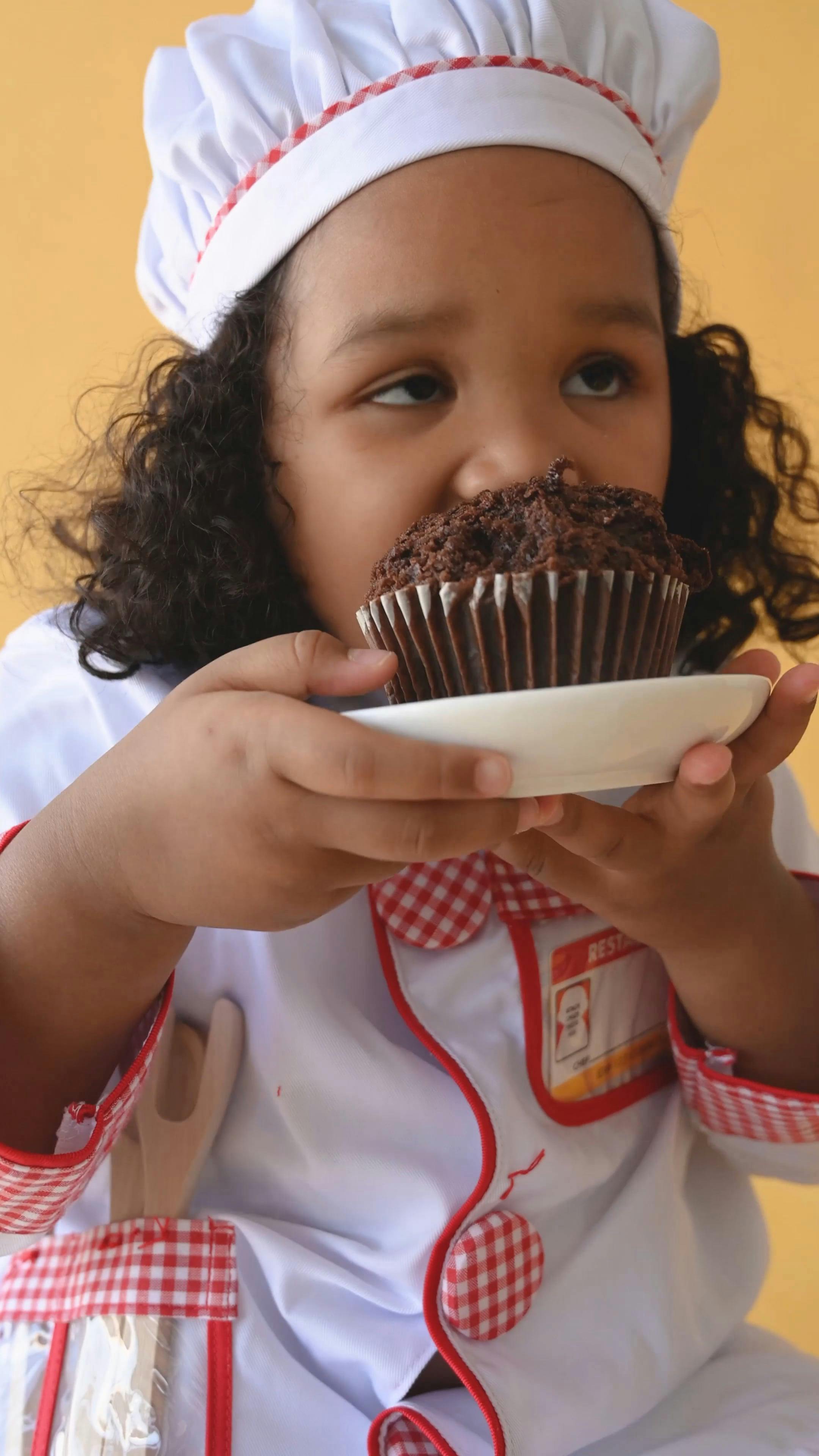 A Girl Eating a Cupcake Free Stock Video Footage, Royalty-Free 4K & HD ...