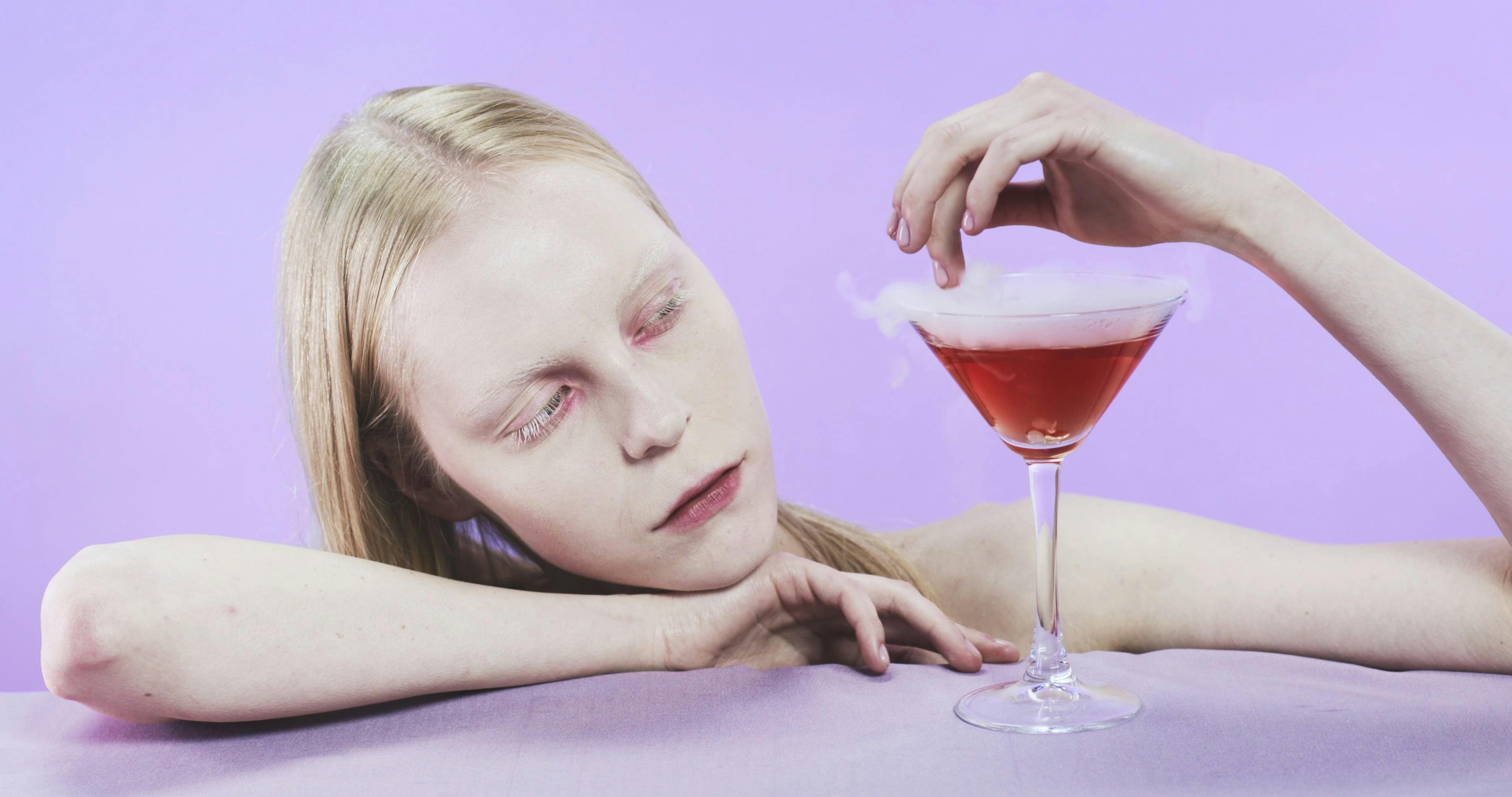 Woman With Boiling Blood Drink for Halloween · Free Stock Video