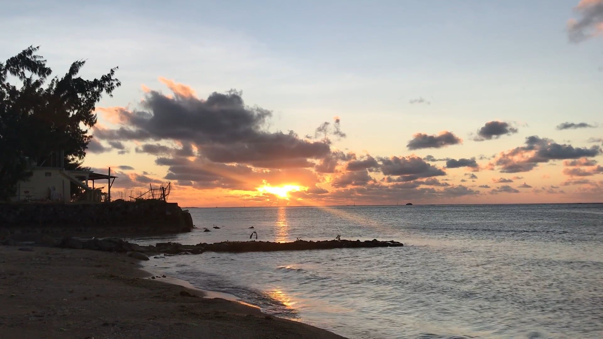 View of Sunset from the Beach Free Stock Video Footage, Royalty-Free 4K ...