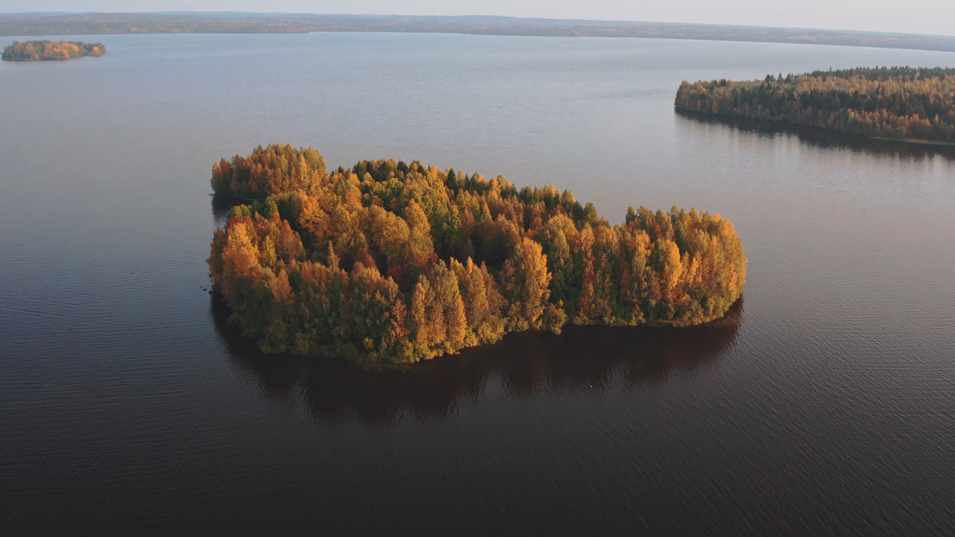 Aerial View of Small Forest Islands Free Stock Video Footage, Royalty ...