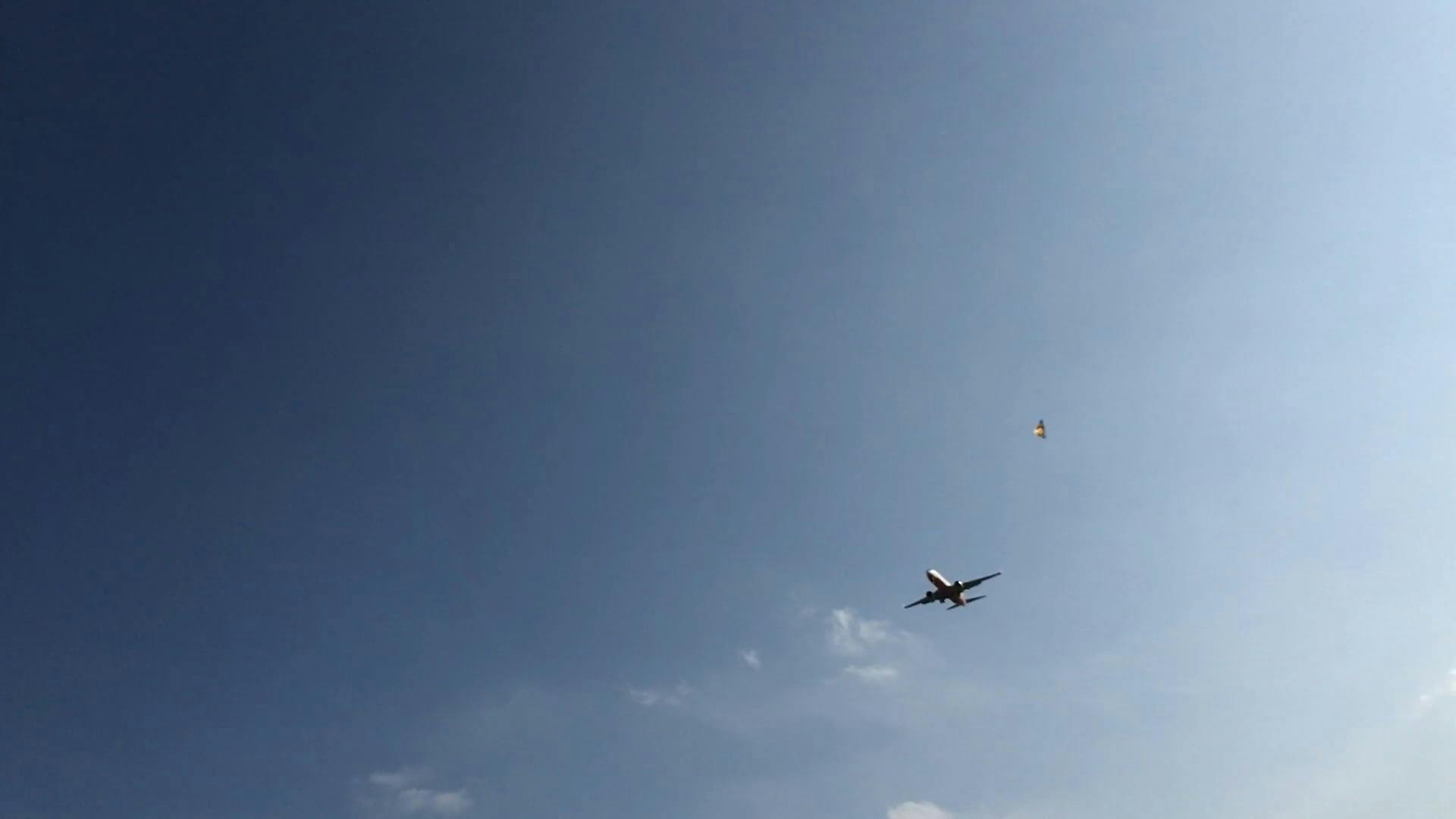 An Airplane Airborne In The Sky Free Stock Video Footage, Royalty-Free ...