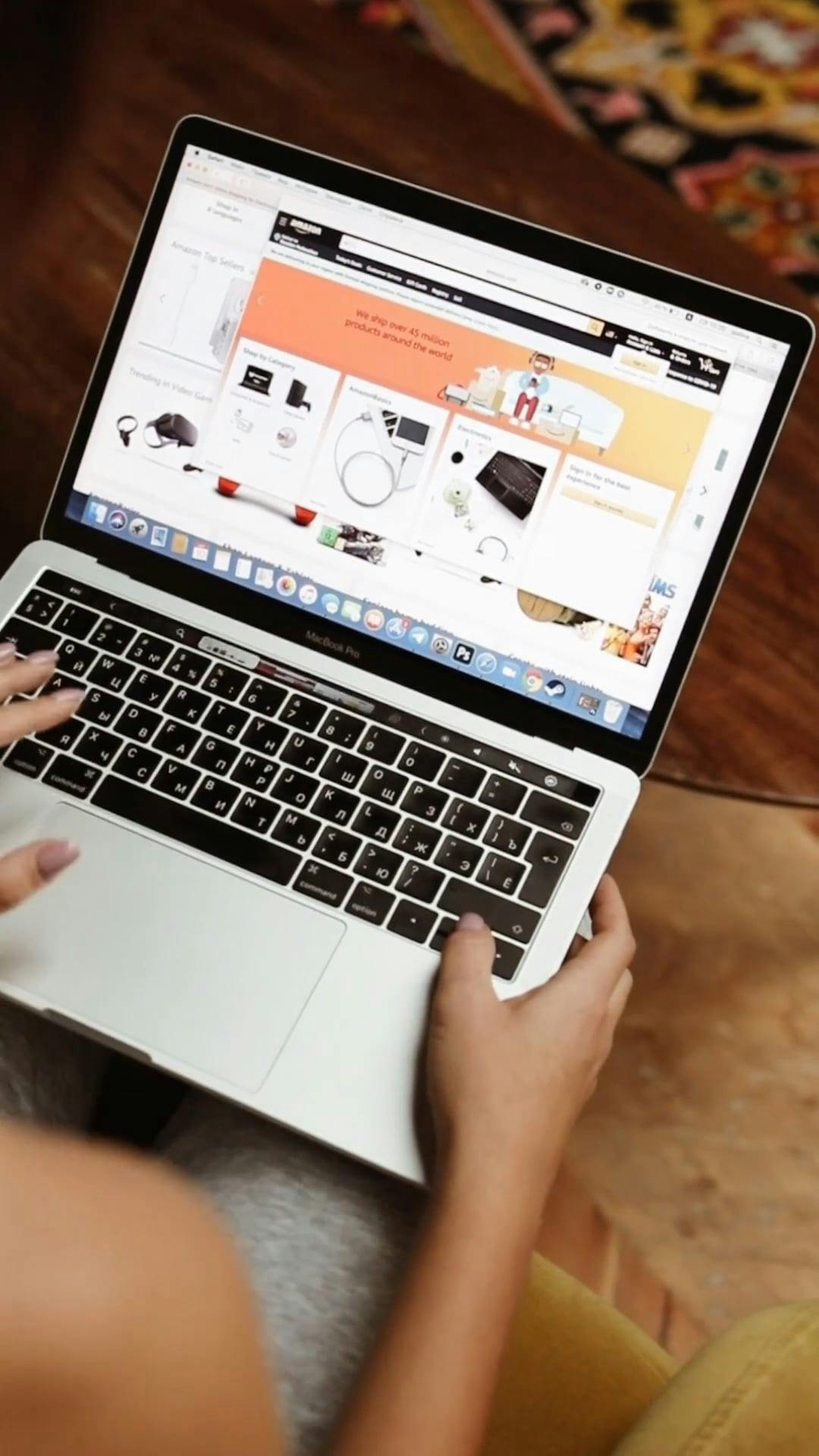 Person Browsing on Laptop · Free Stock Video