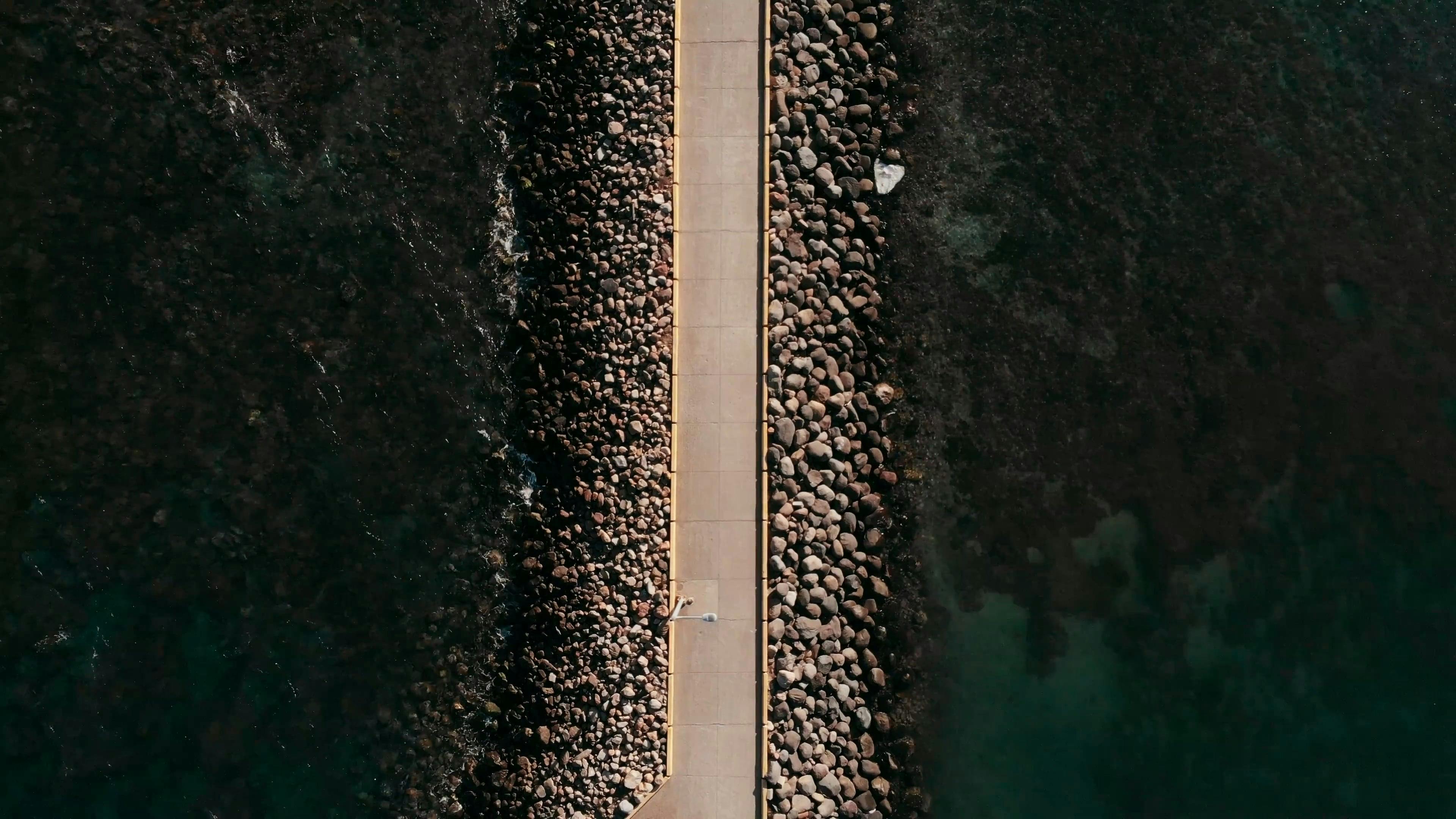 An Aerial Footage of a Pathway on the Ocean · Free Stock Video