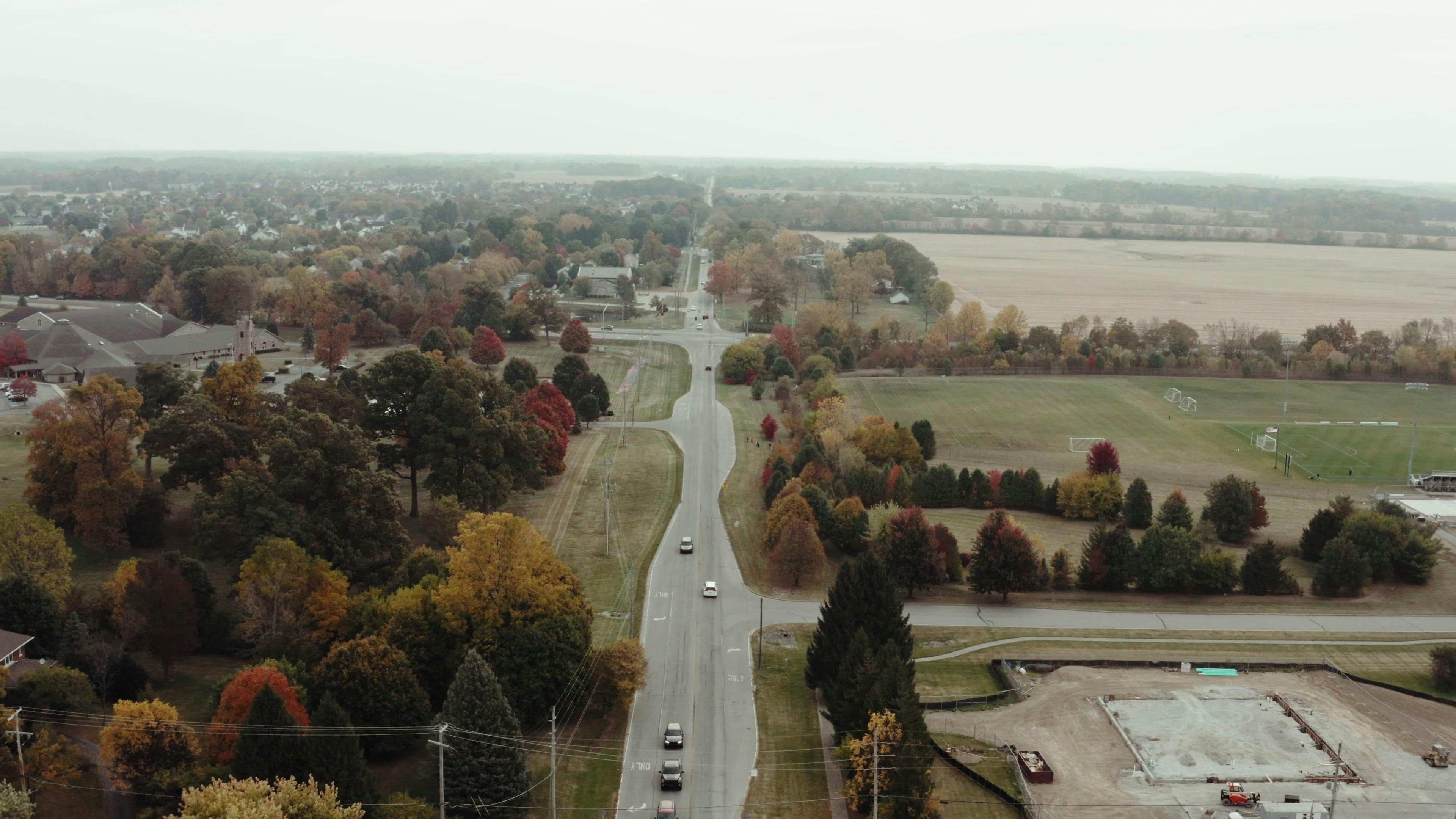 Aerial Footage of a Road Free Stock Video Footage, Royalty-Free 4K & HD ...
