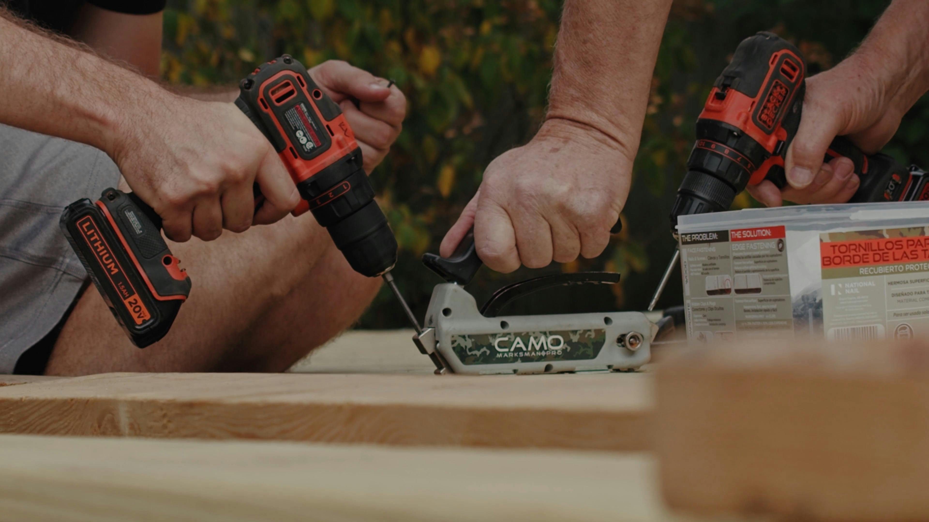 People Drilling a Fastener on a Wooden Plank Free Stock Video Footage ...