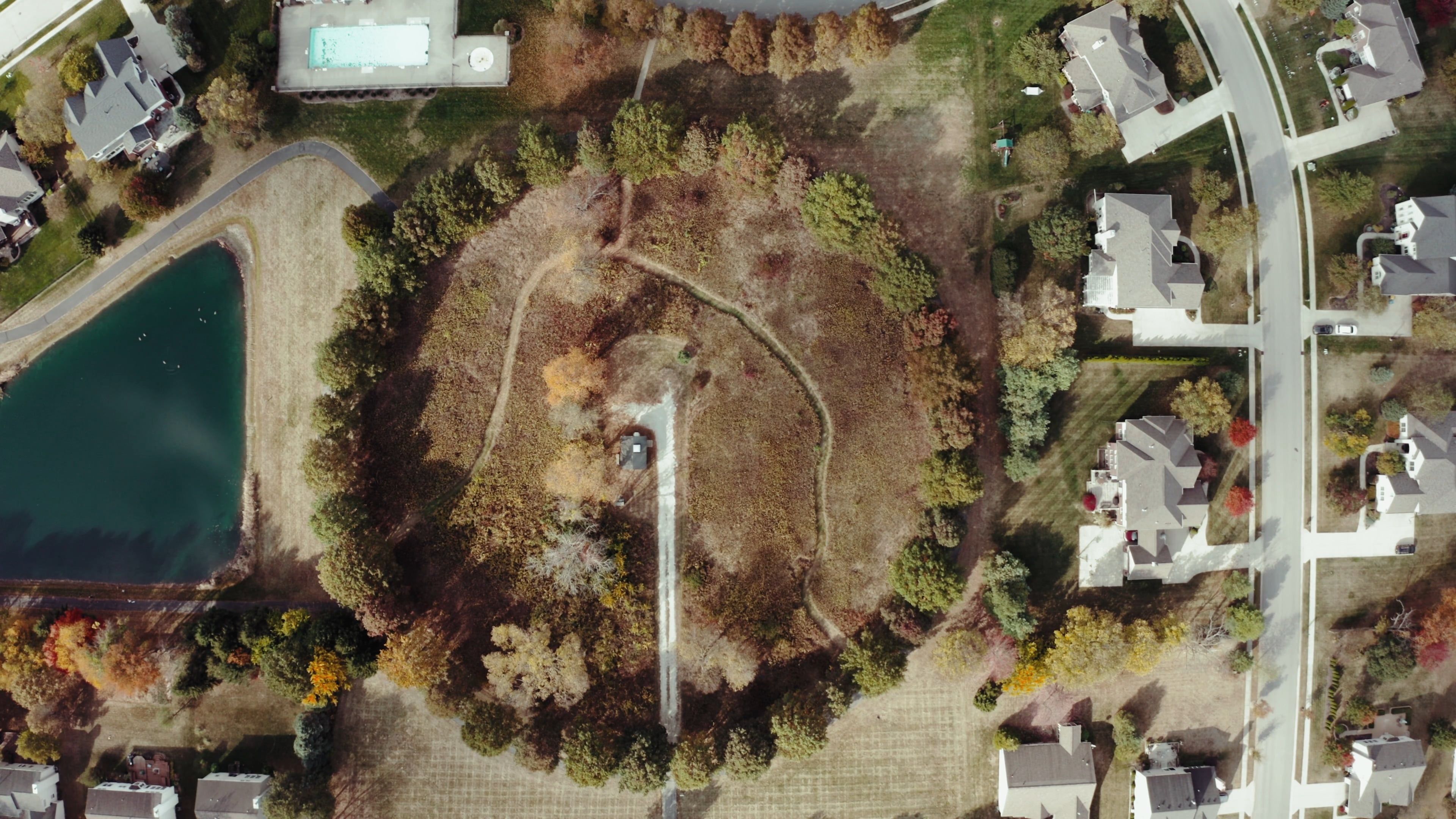 Drone Footage Of A Residential Community In An Urban Area · Free Stock ...