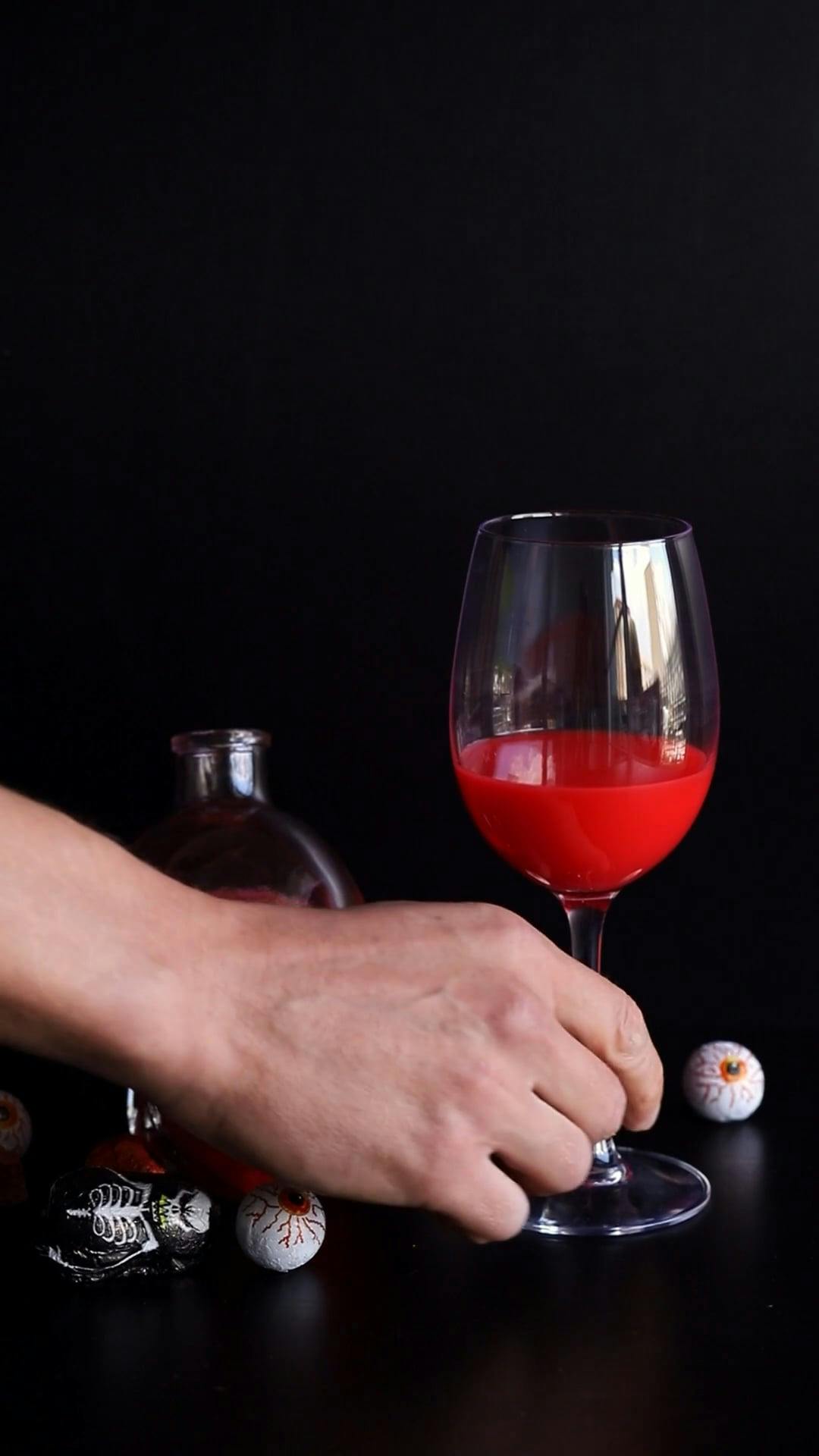 Video of Fake Blood in Wine Glass Free Stock Video Footage, Royalty ...