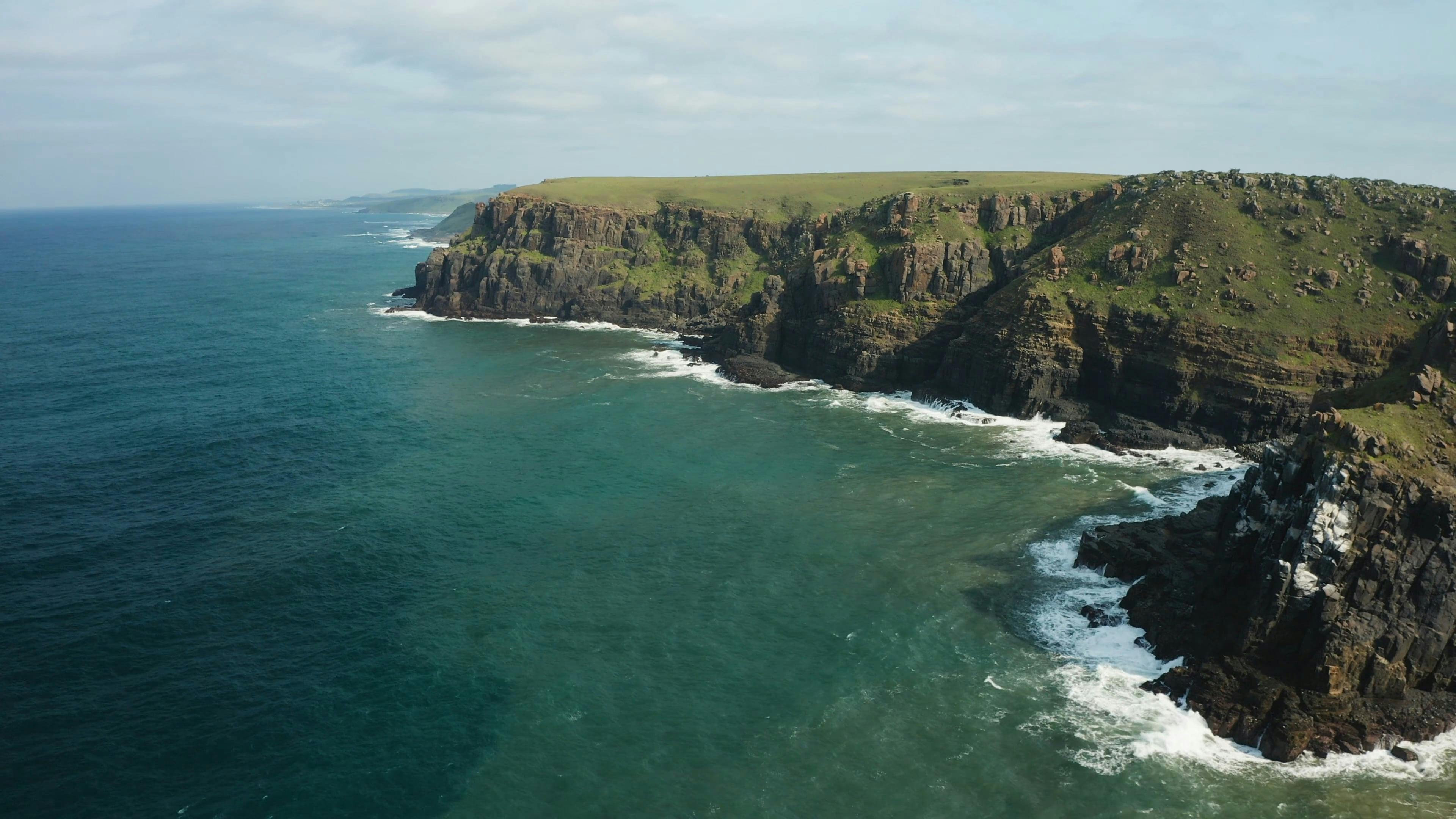 Mountain Cliff at the Sea · Free Stock Video