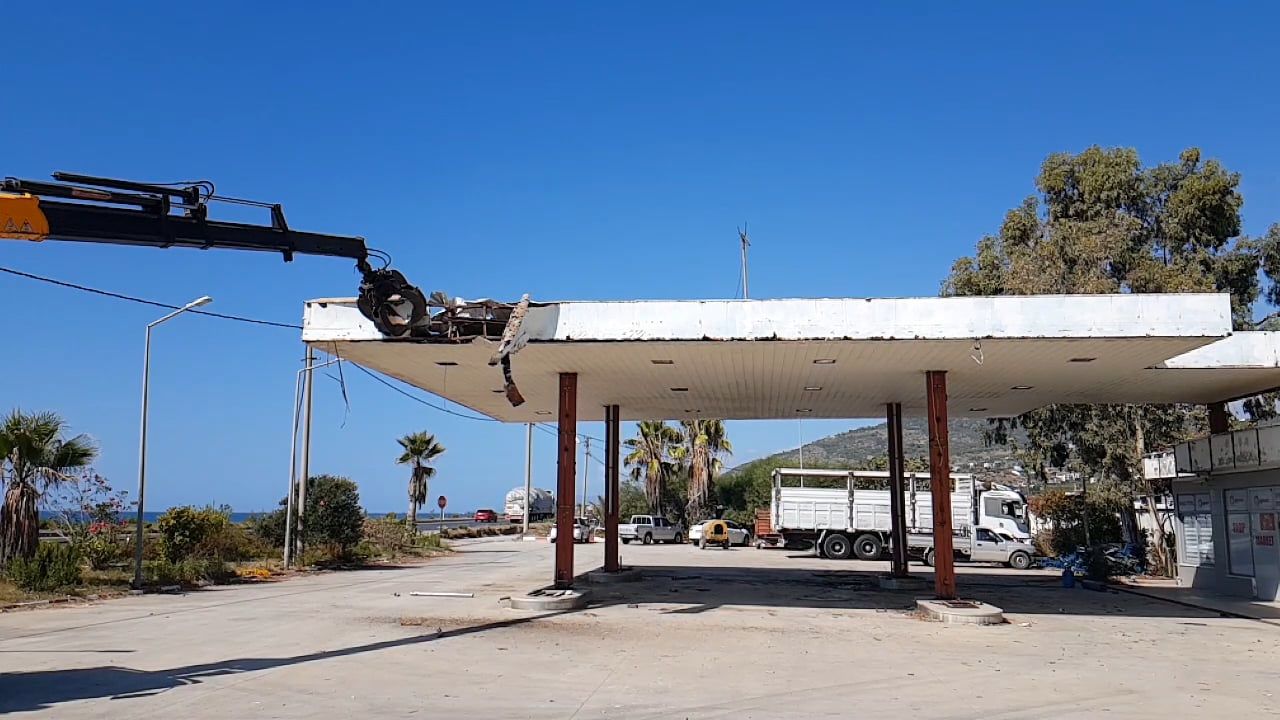 Abandoned Gas Station Demolition Free Stock Video Footage, Royalty-Free ...