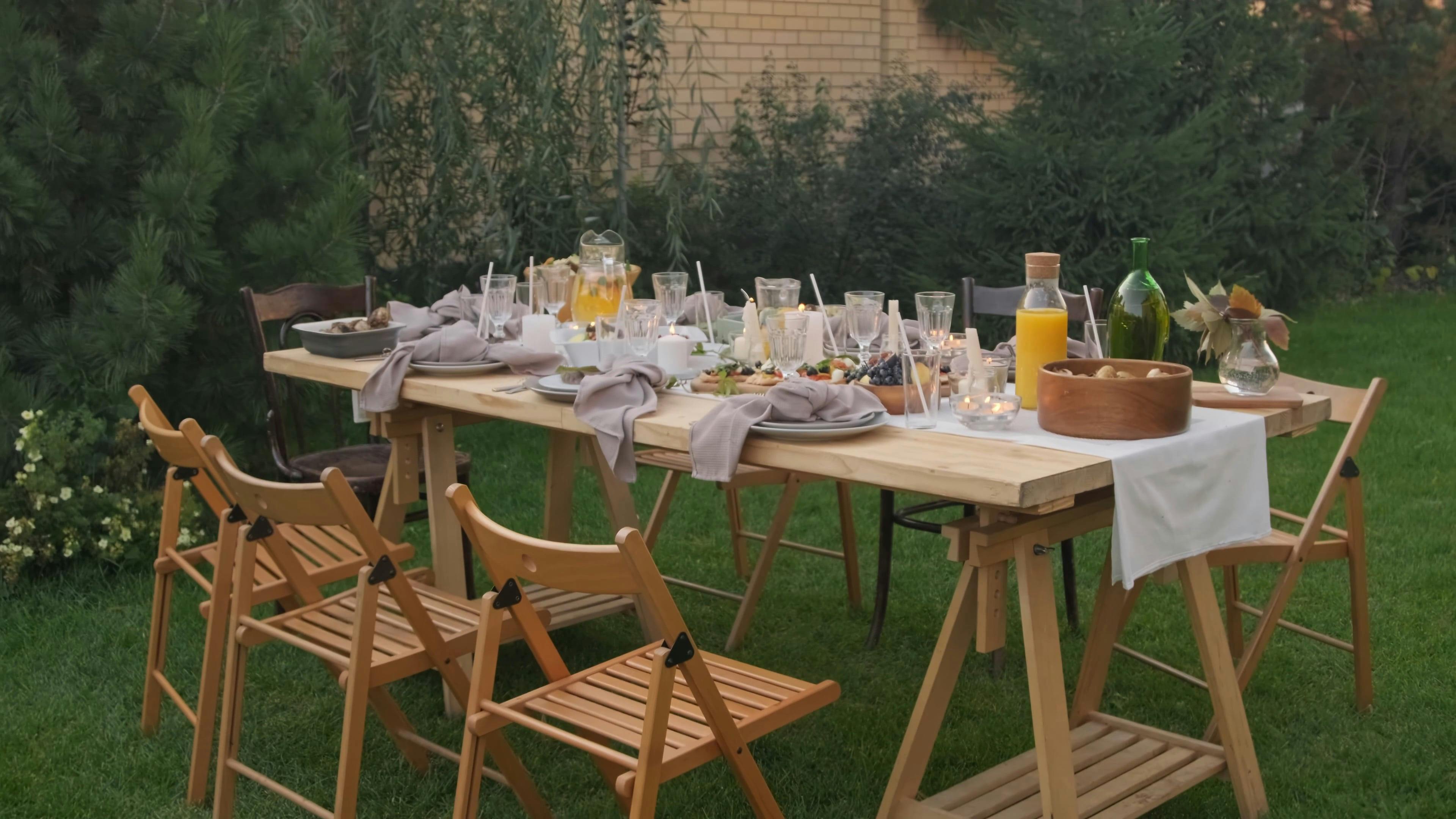 Push-In Shot of a Dining Table Free Stock Video Footage, Royalty-Free ...