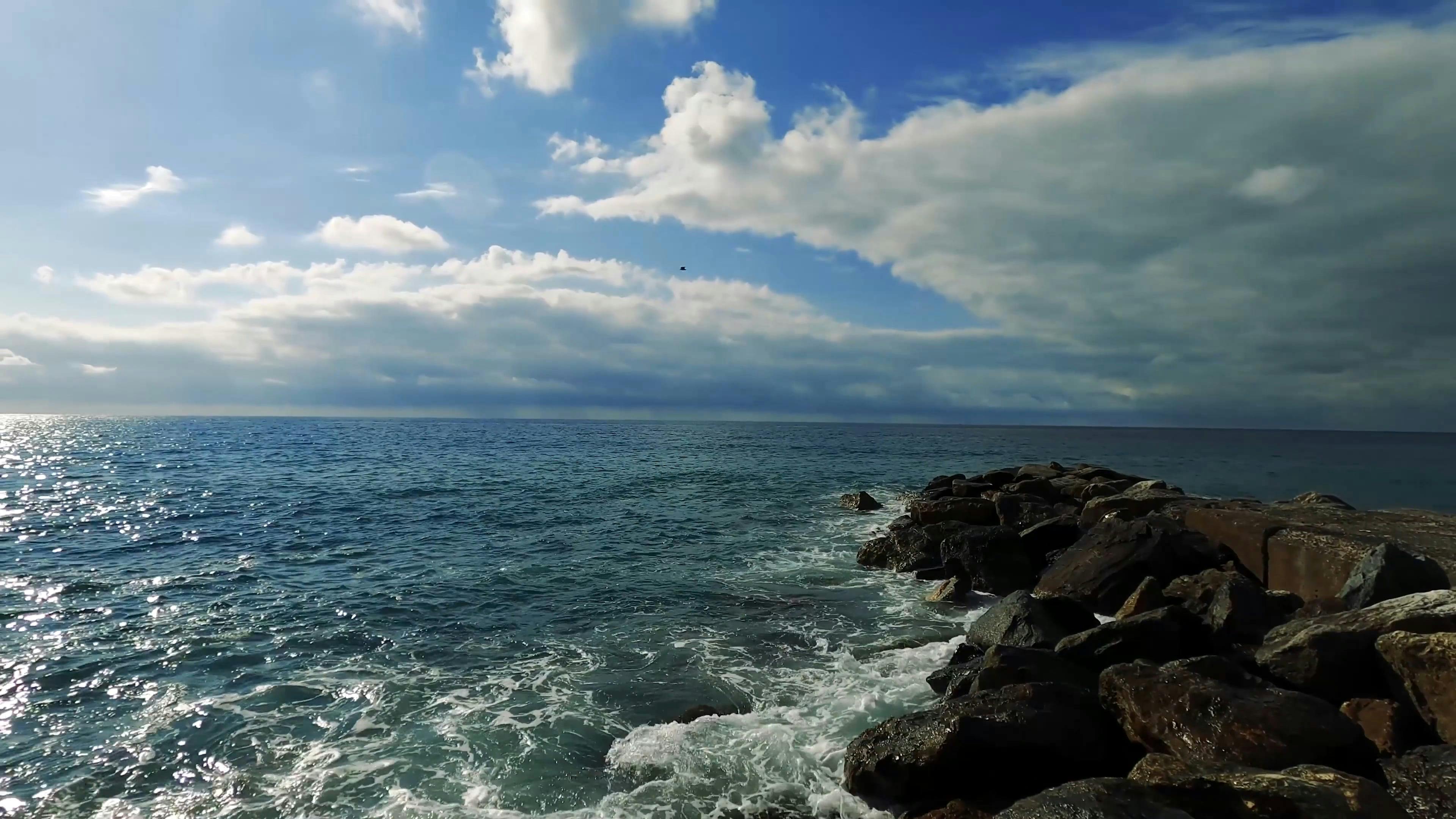 The Ocean View From The Shore · Free Stock Video