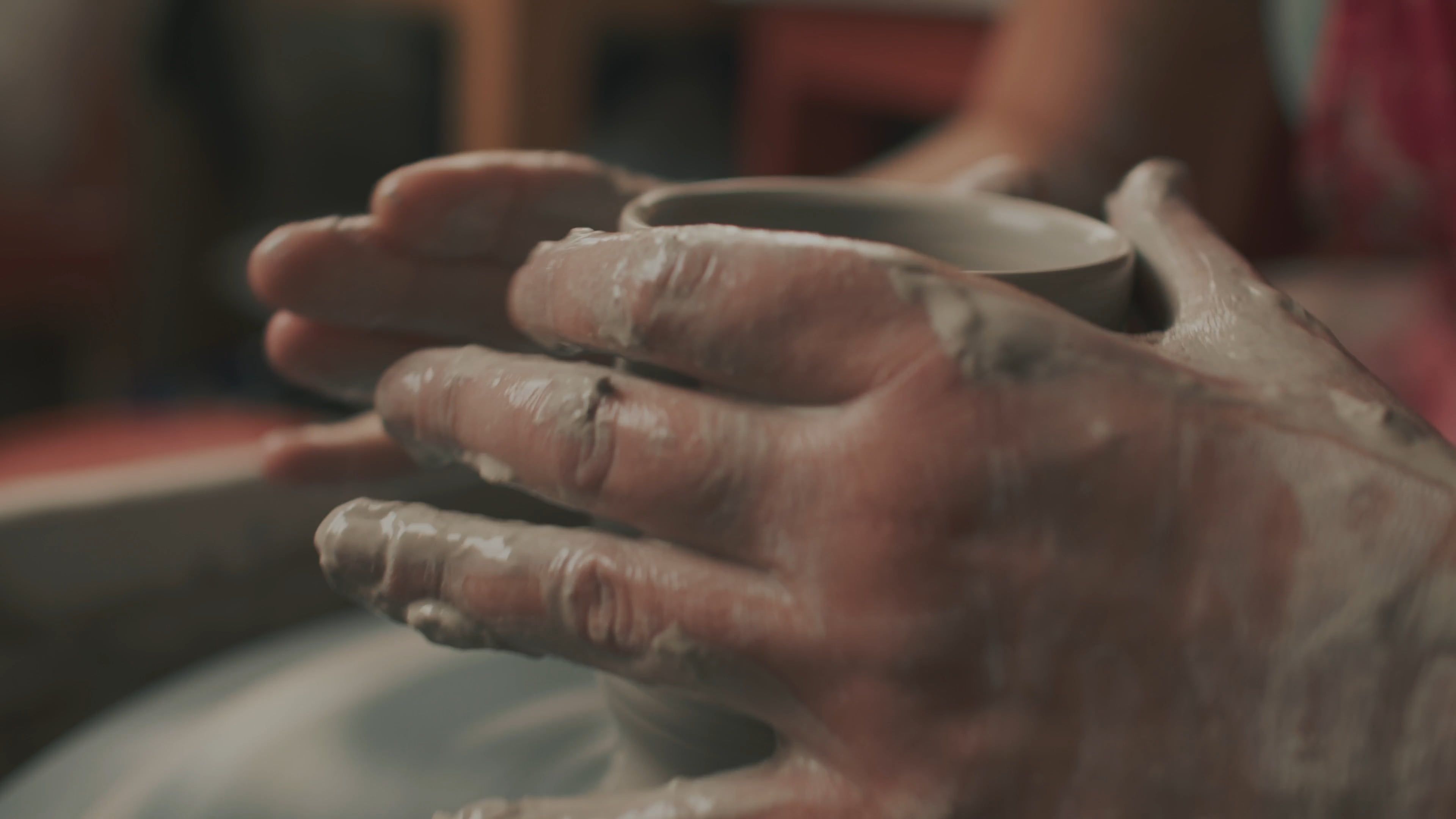 Man Molding With Clay · Free Stock Video