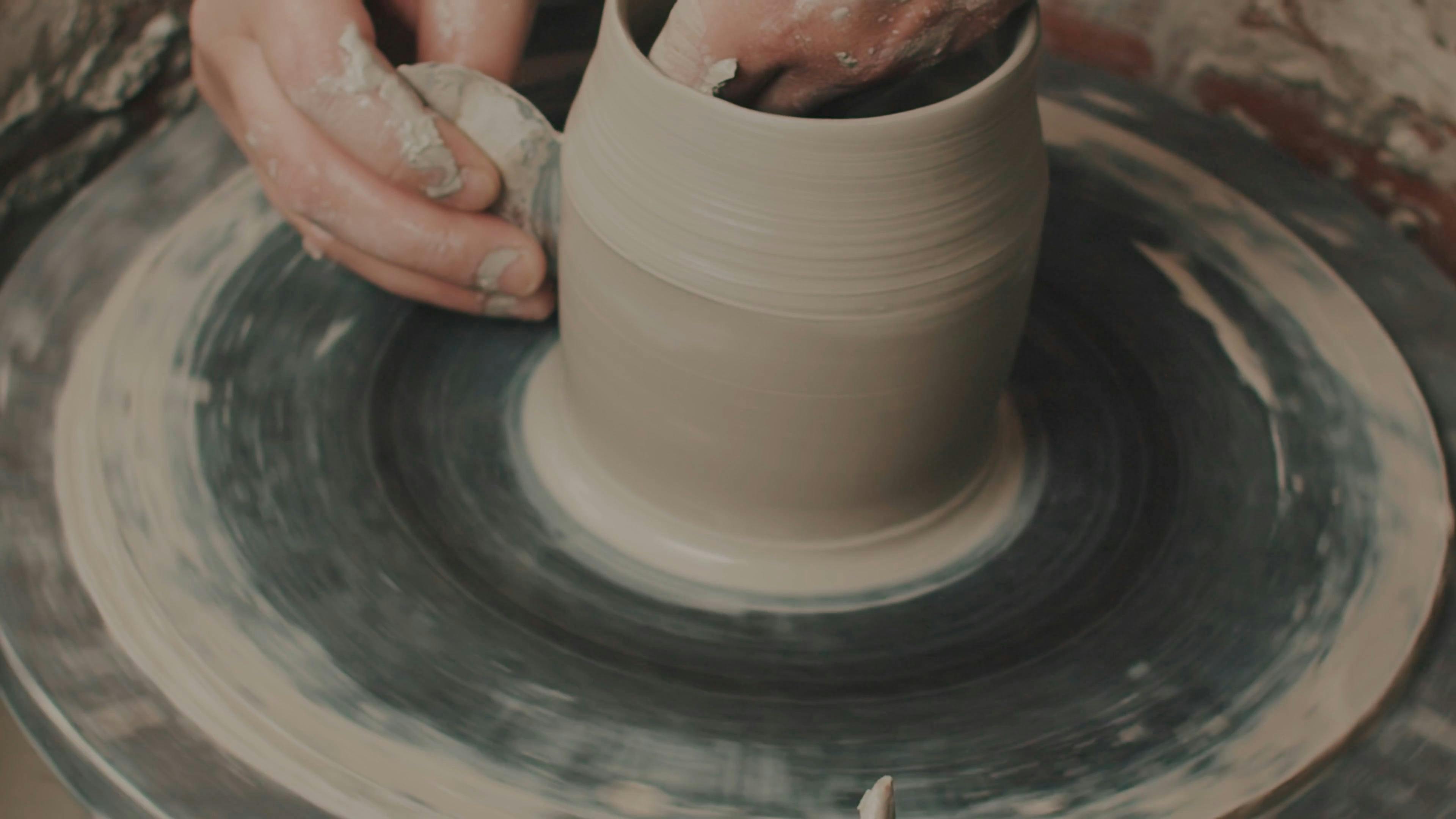 Close-Up View of a Person Doing Pottery · Free Stock Video
