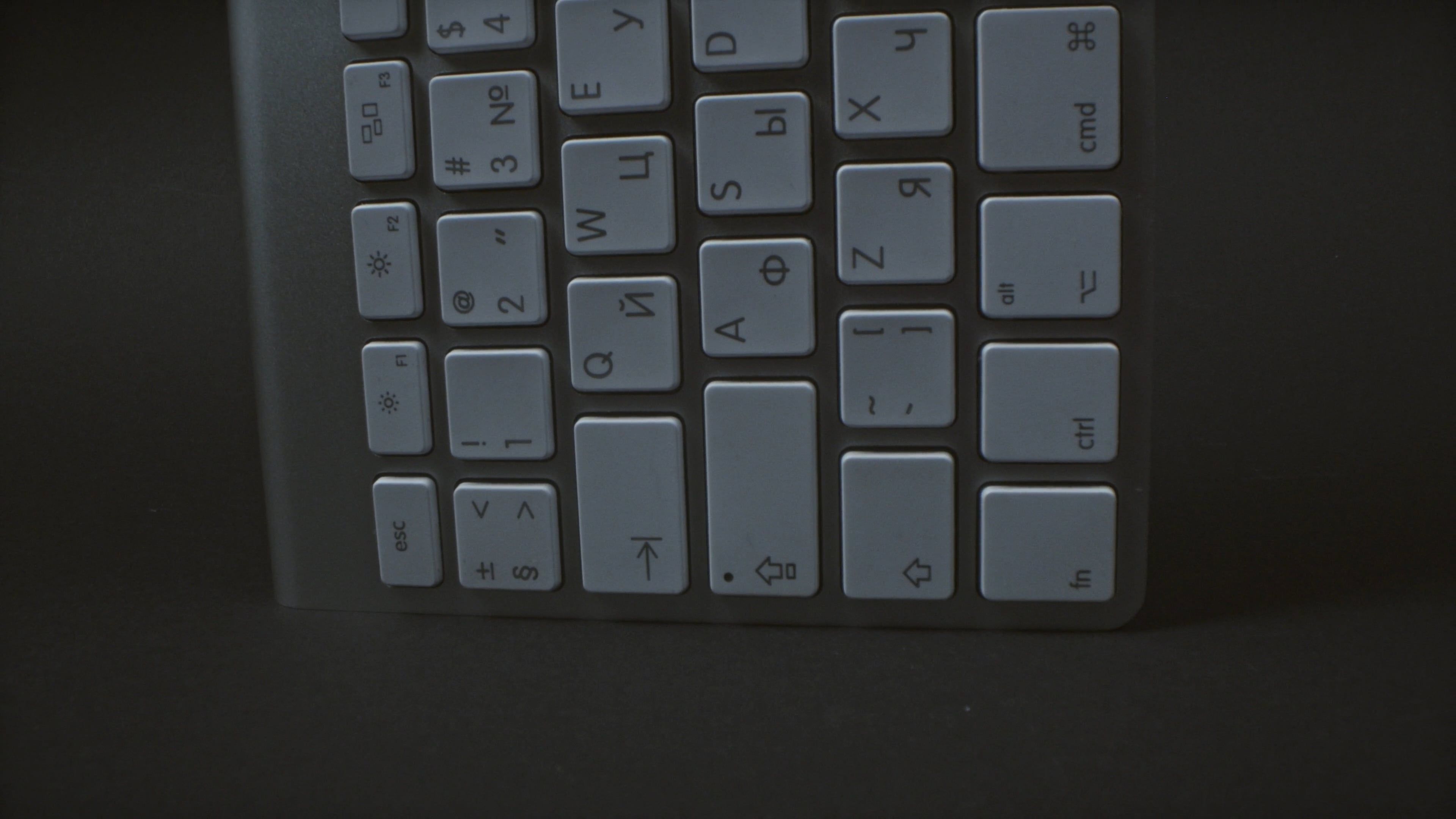 Top View of a White Apple Keyboard · Free Stock Video