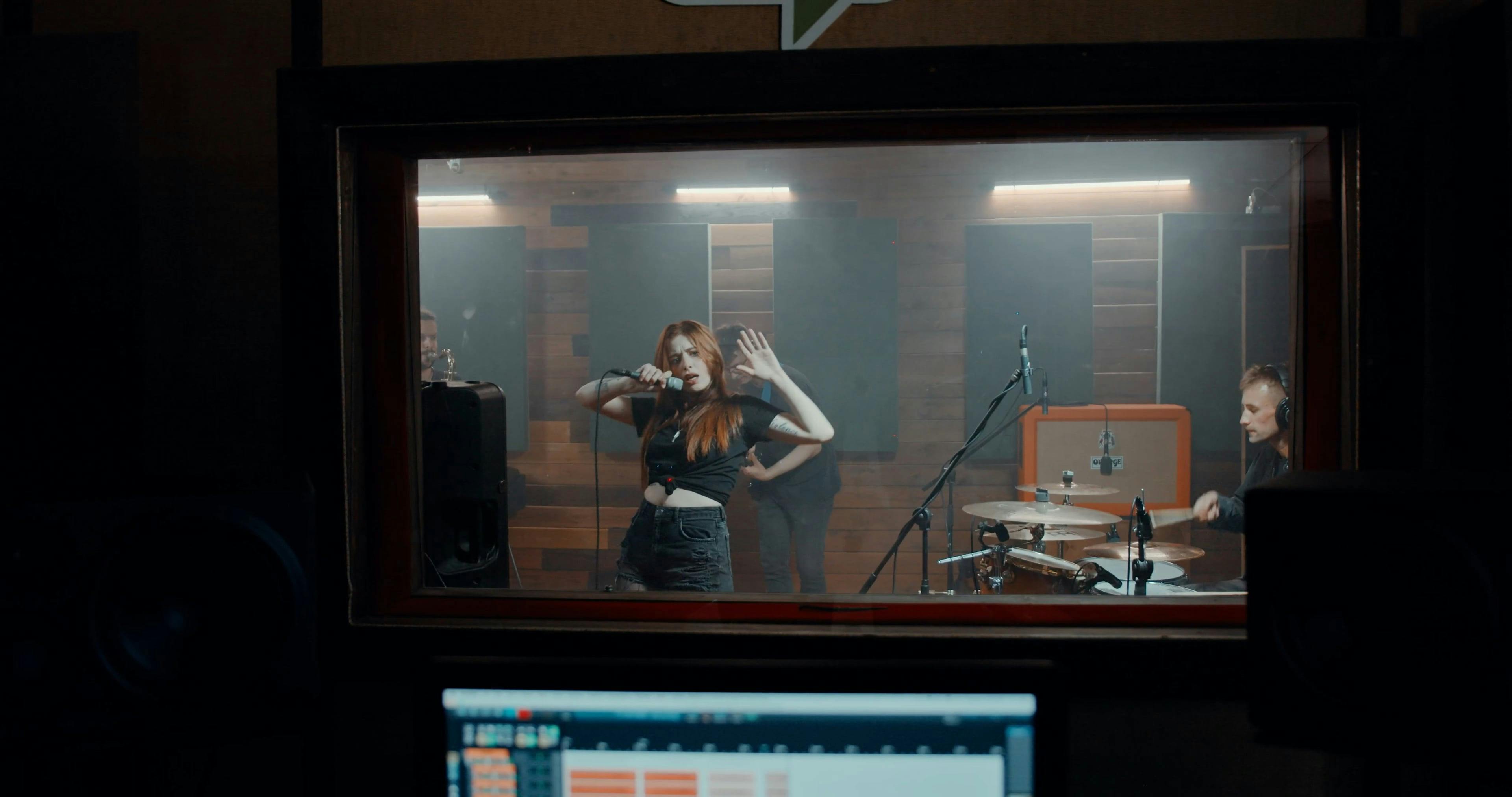 Musical Band Recording in a Studio · Free Stock Video