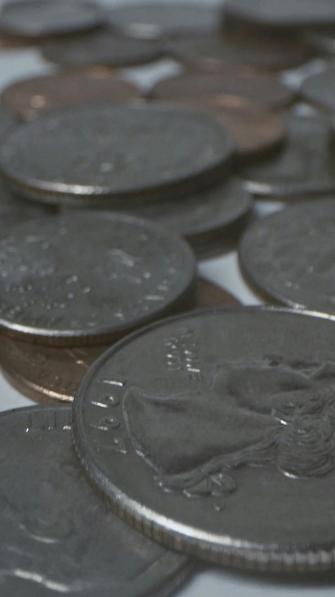 Legal Tender Us Coins In Different Denomination Free Stock Video ...