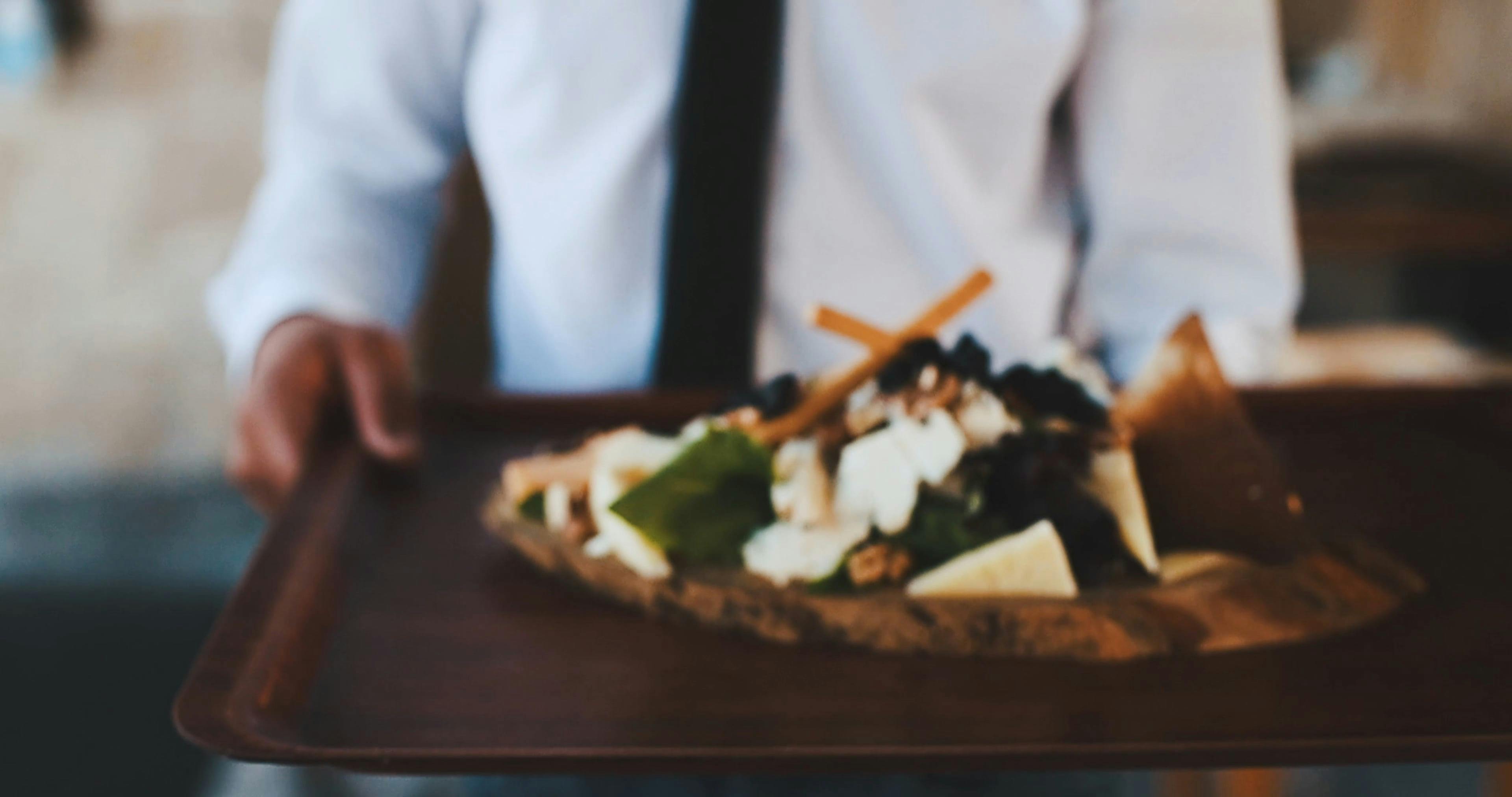 Artistic Food Presentation On A Wooden Board Free Stock Video Footage ...