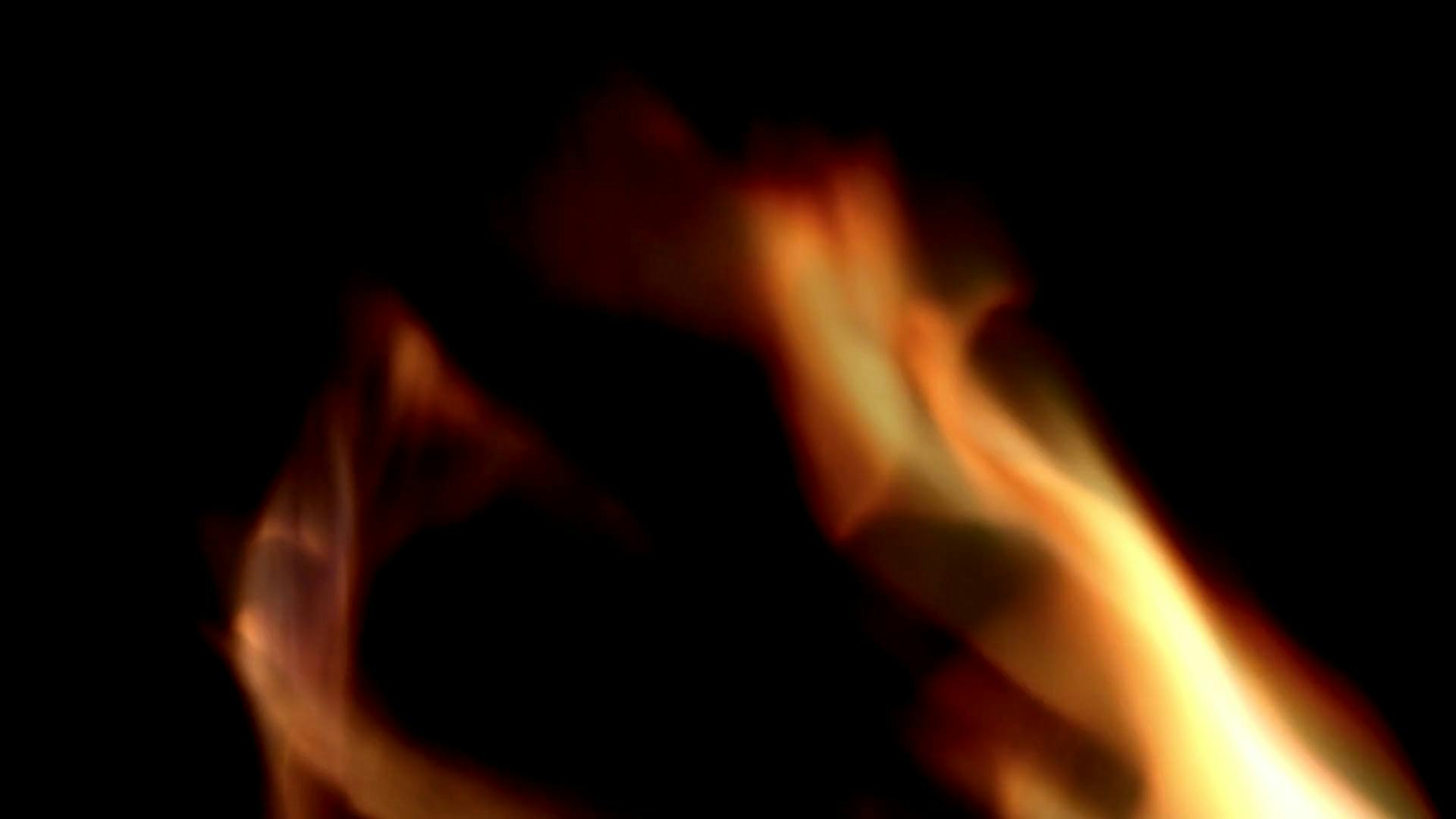 A Blazing Fire on Black Background Free Stock Video Footage, Royalty ...