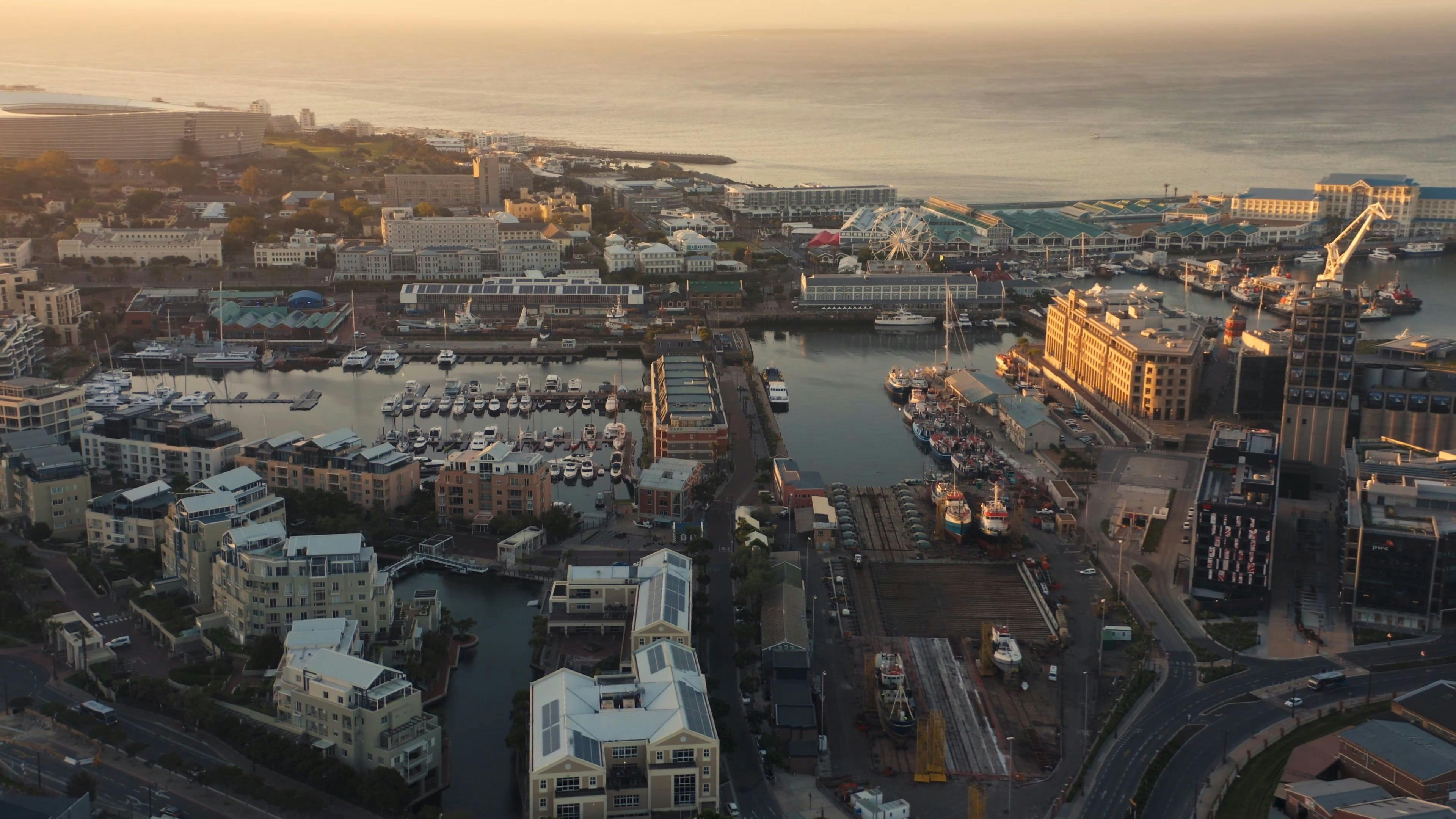 The Cape Town Scenery From Above Free Stock Video Footage, Royalty-Free ...