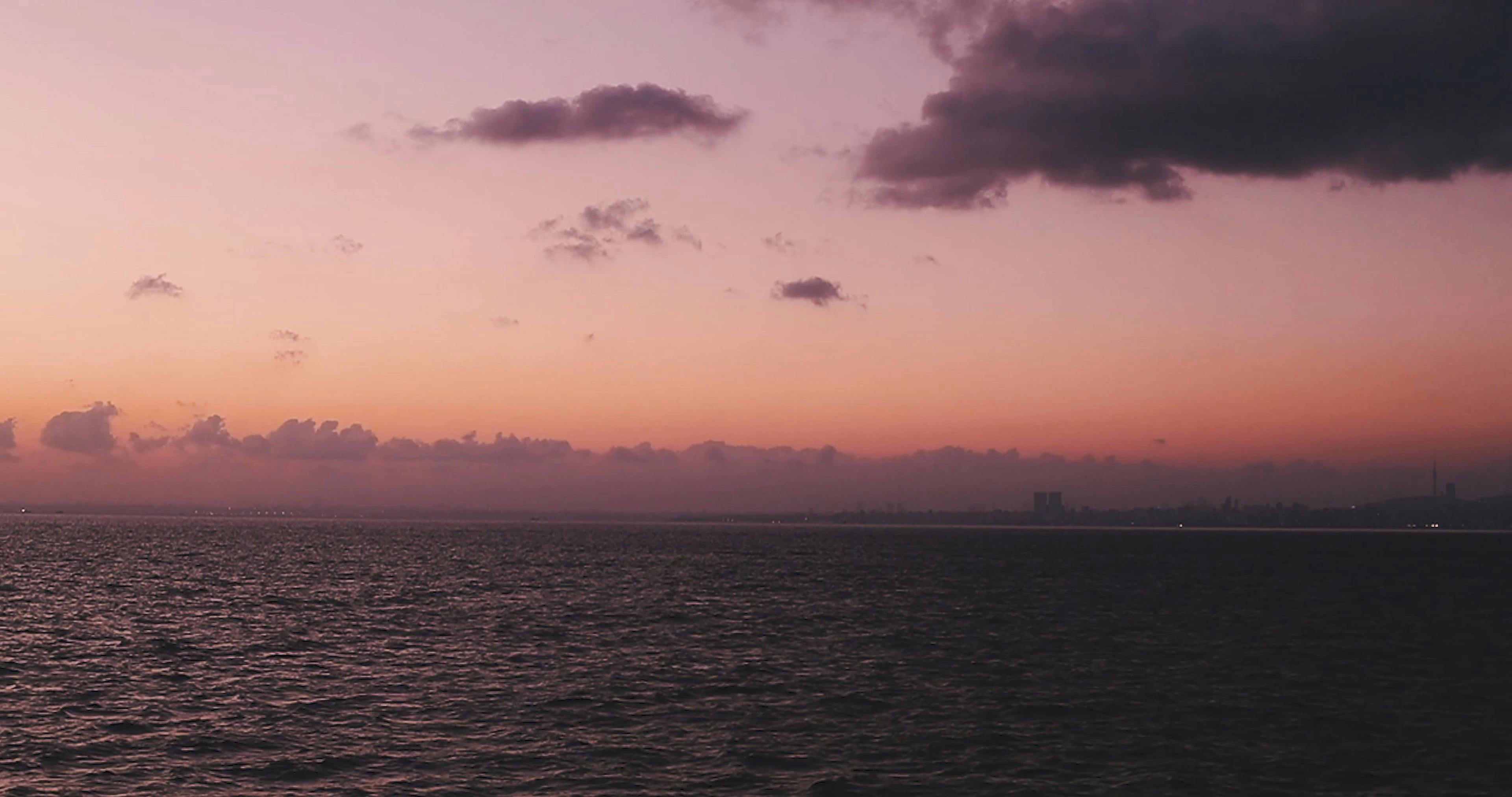 A Scenic View Of The Horizon Where The Sea Meets The Sky · Free Stock Video
