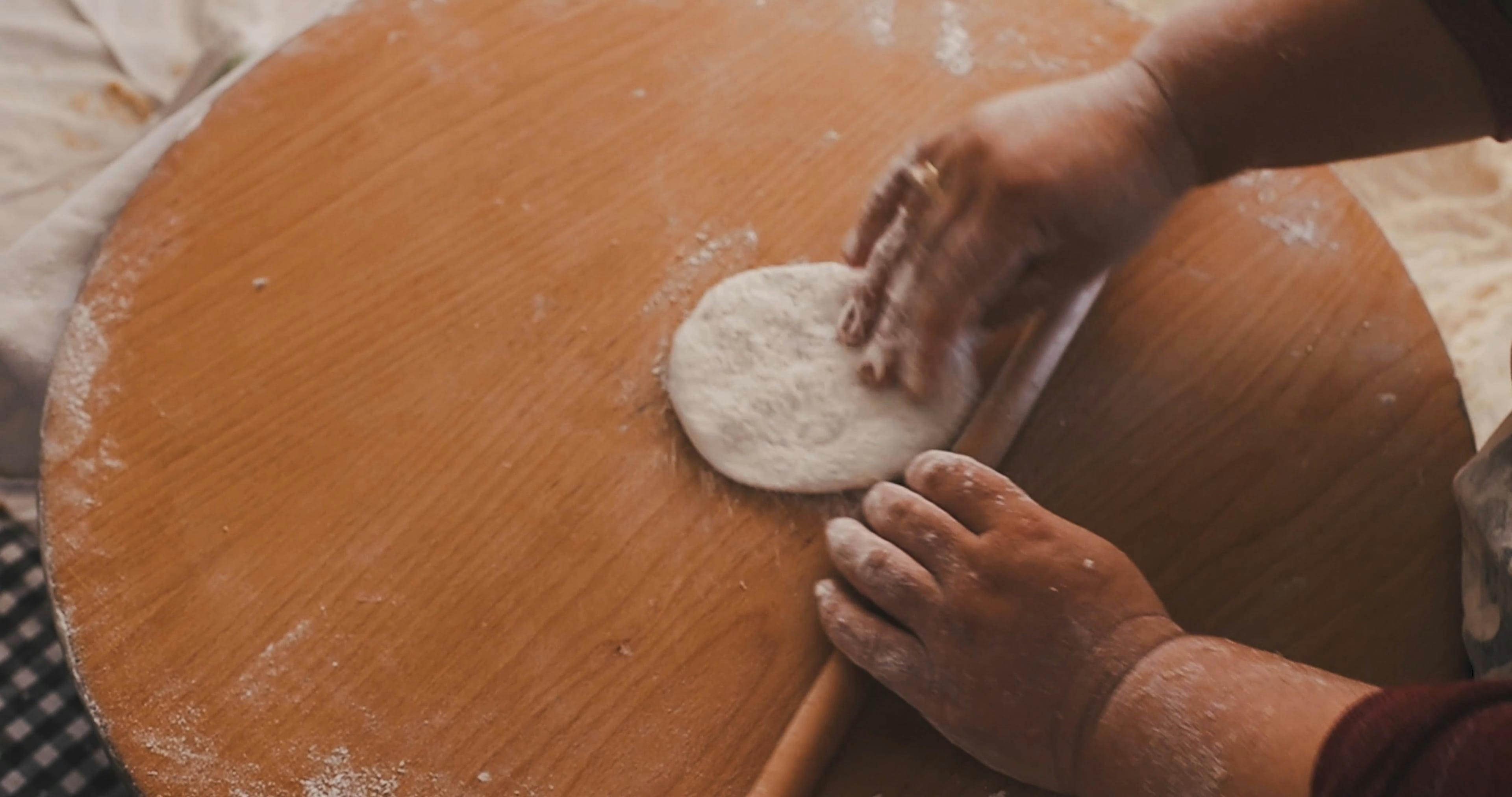 A Person Kneading a Dough · Free Stock Video