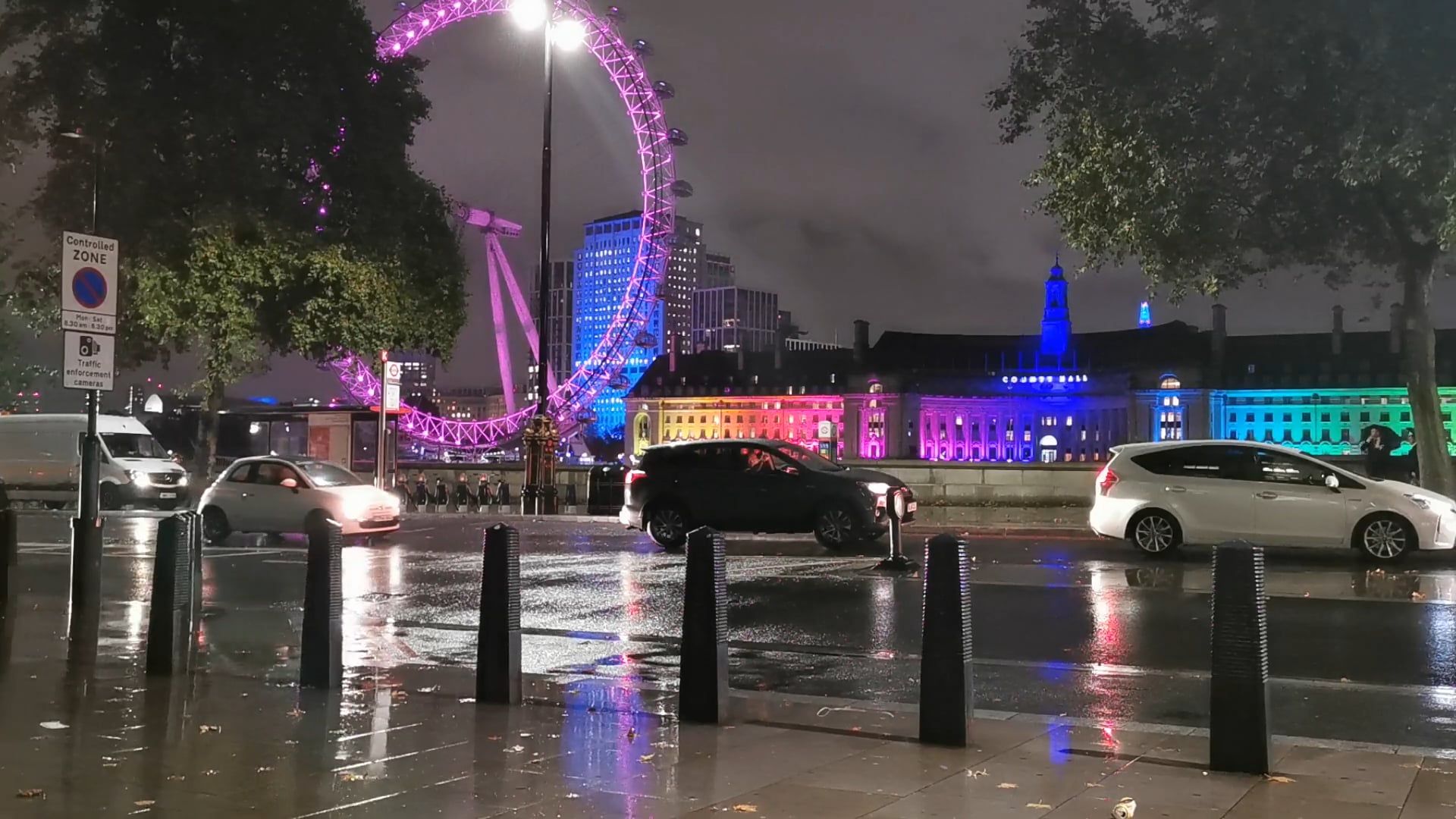 London Eye in a Rainy Night Free Stock Video Footage, Royalty-Free 4K ...