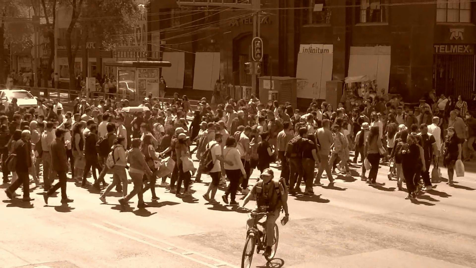 Crowded Crosswalk in Sepia Tones Free Stock Video Footage, Royalty-Free ...