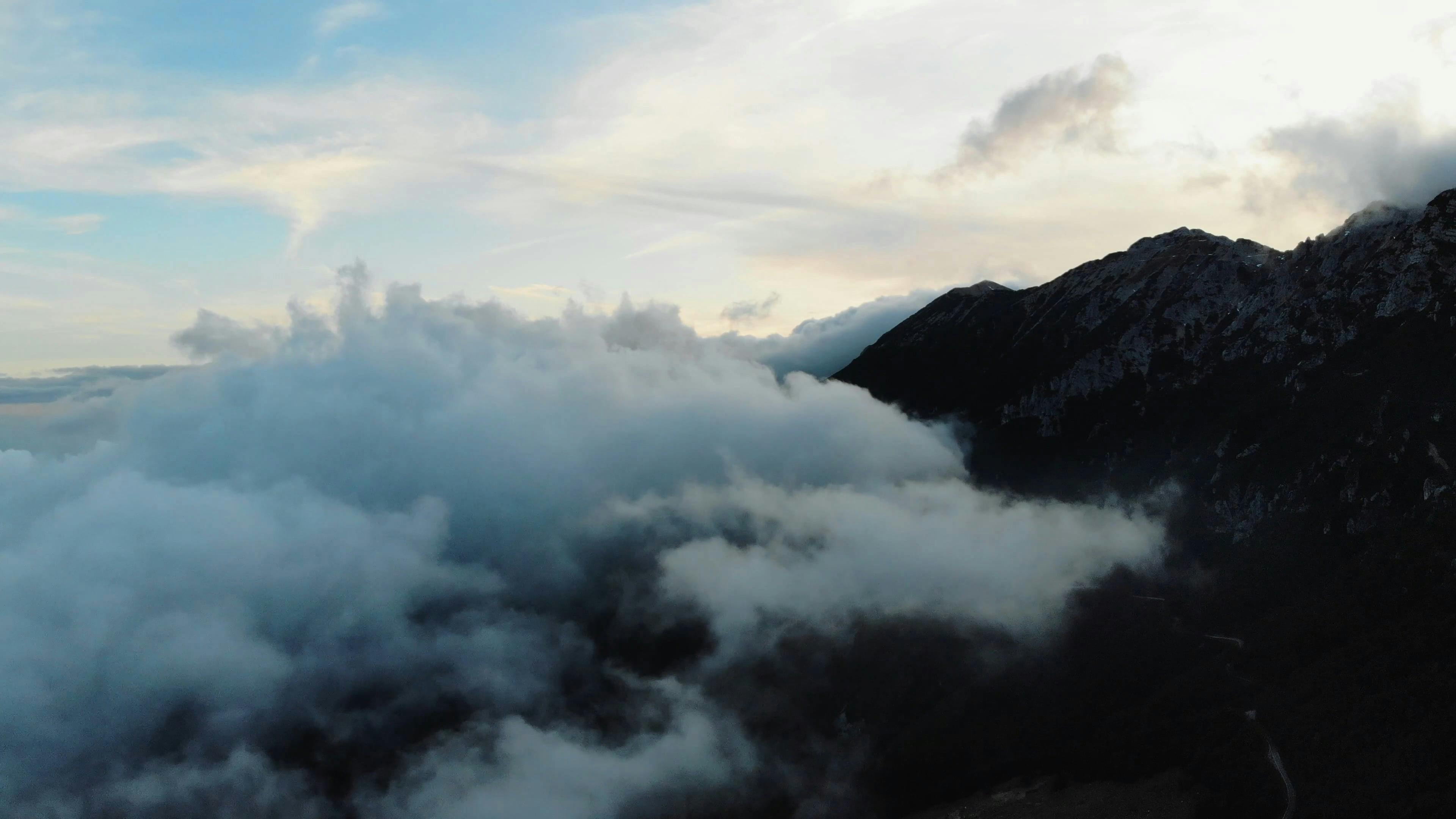Sea of Clouds on Mountain Peaks Free Stock Video Footage, Royalty-Free ...