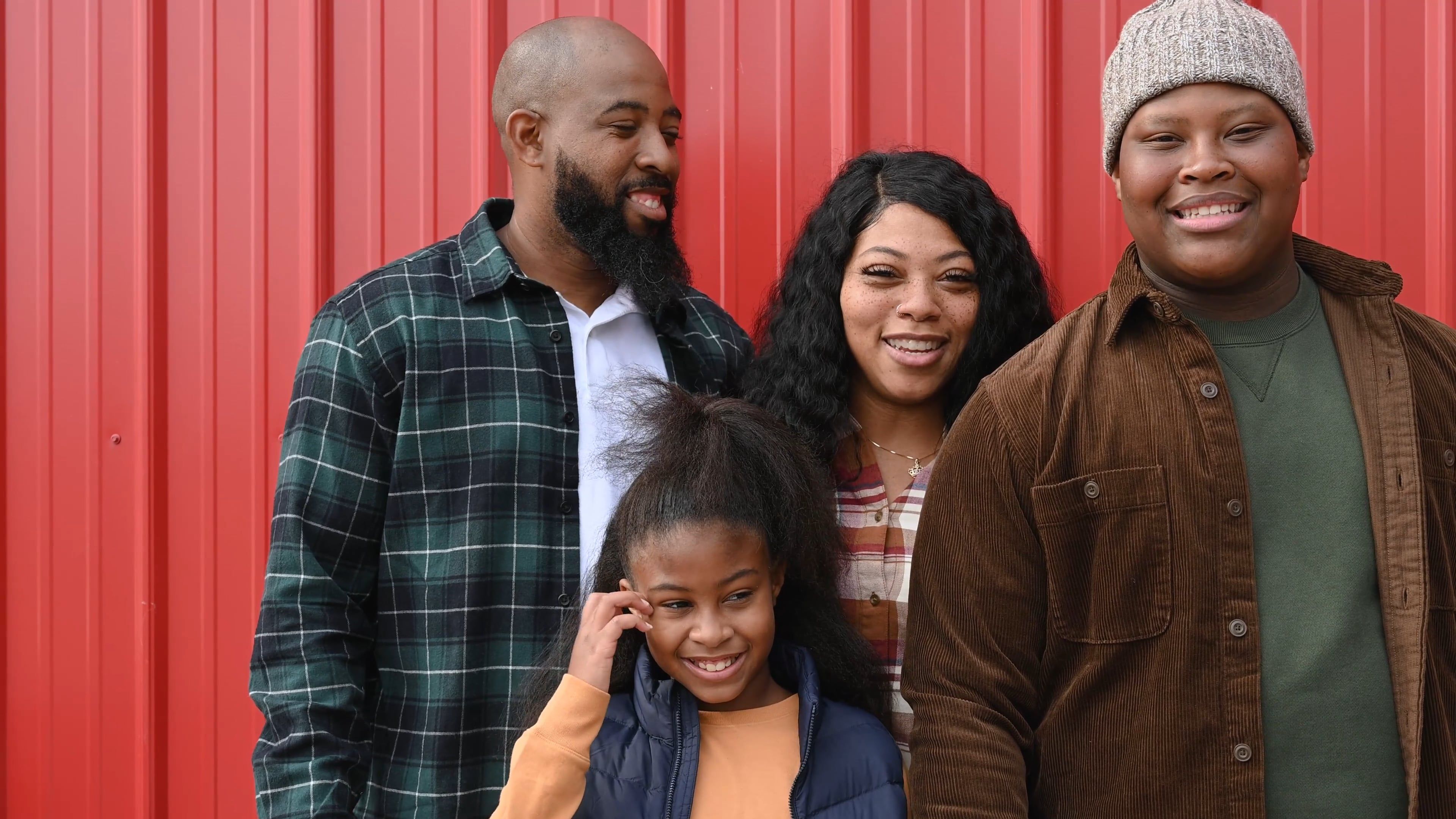 Family in a Red Background Free Stock Video Footage, Royalty-Free 4K ...