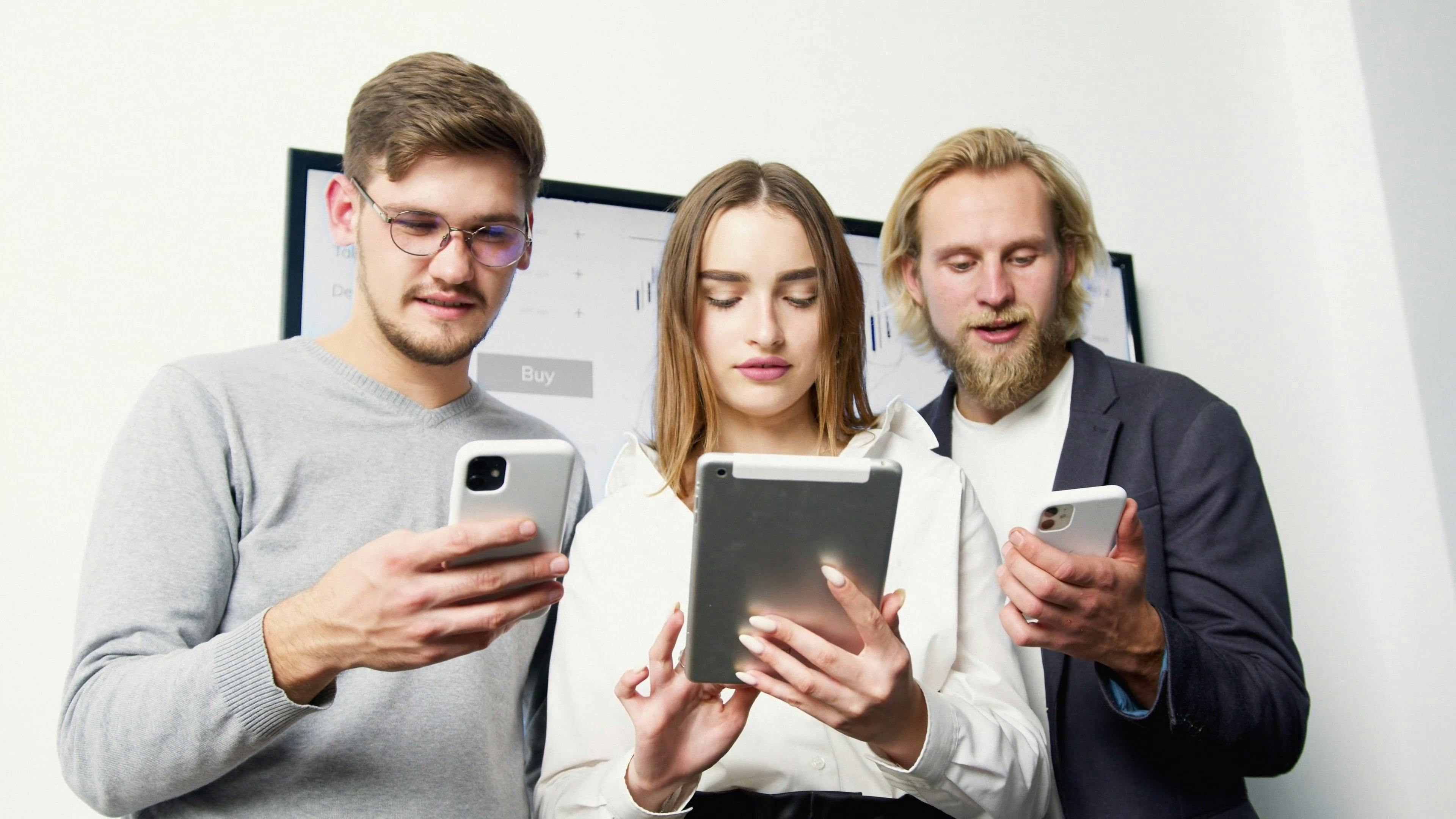 A Group of People are Using their Electronic Gadgets Free Stock Video ...