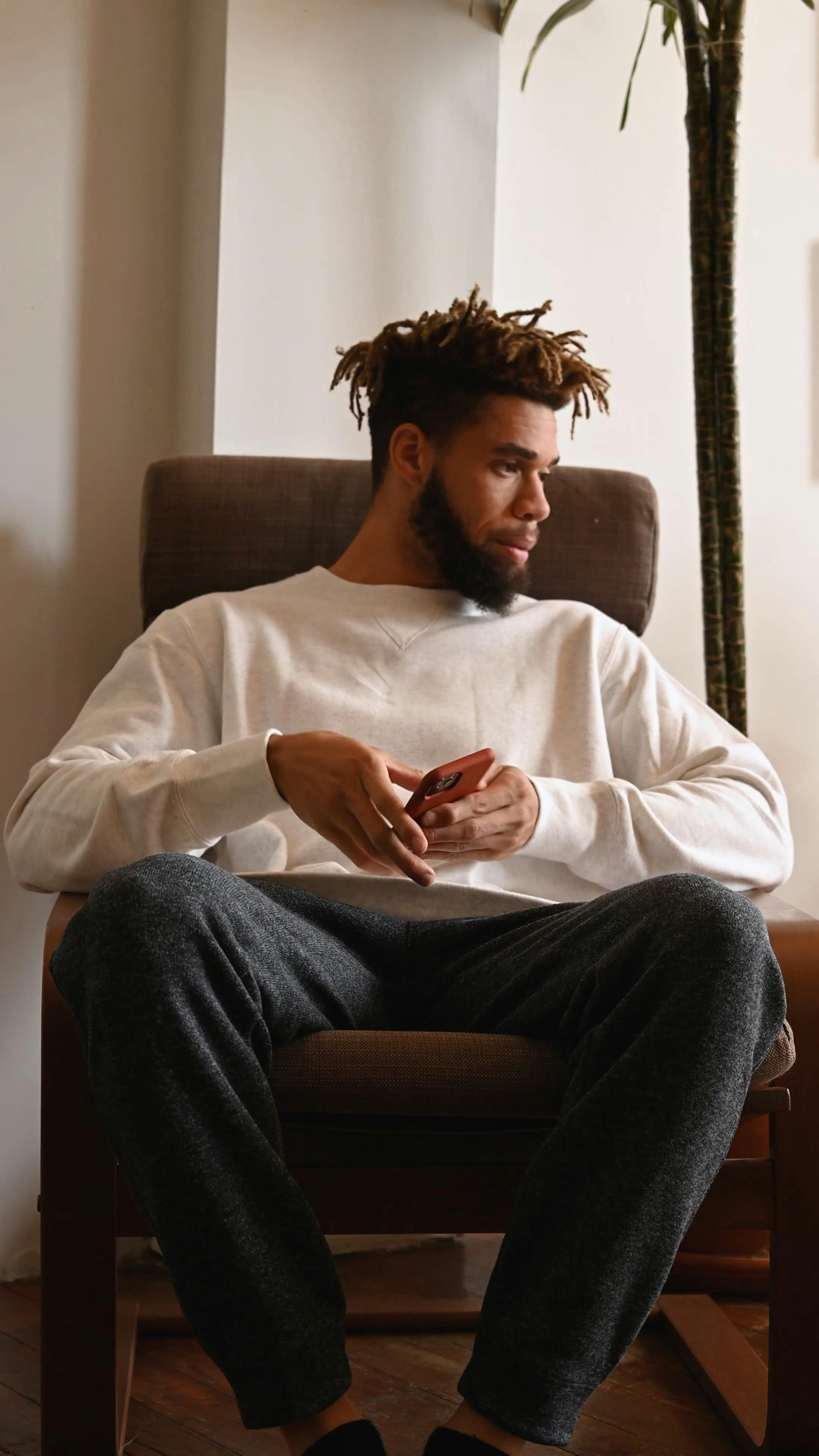 Young Man Sitting Indoors Calling Dog Free Stock Video Footage, Royalty ...