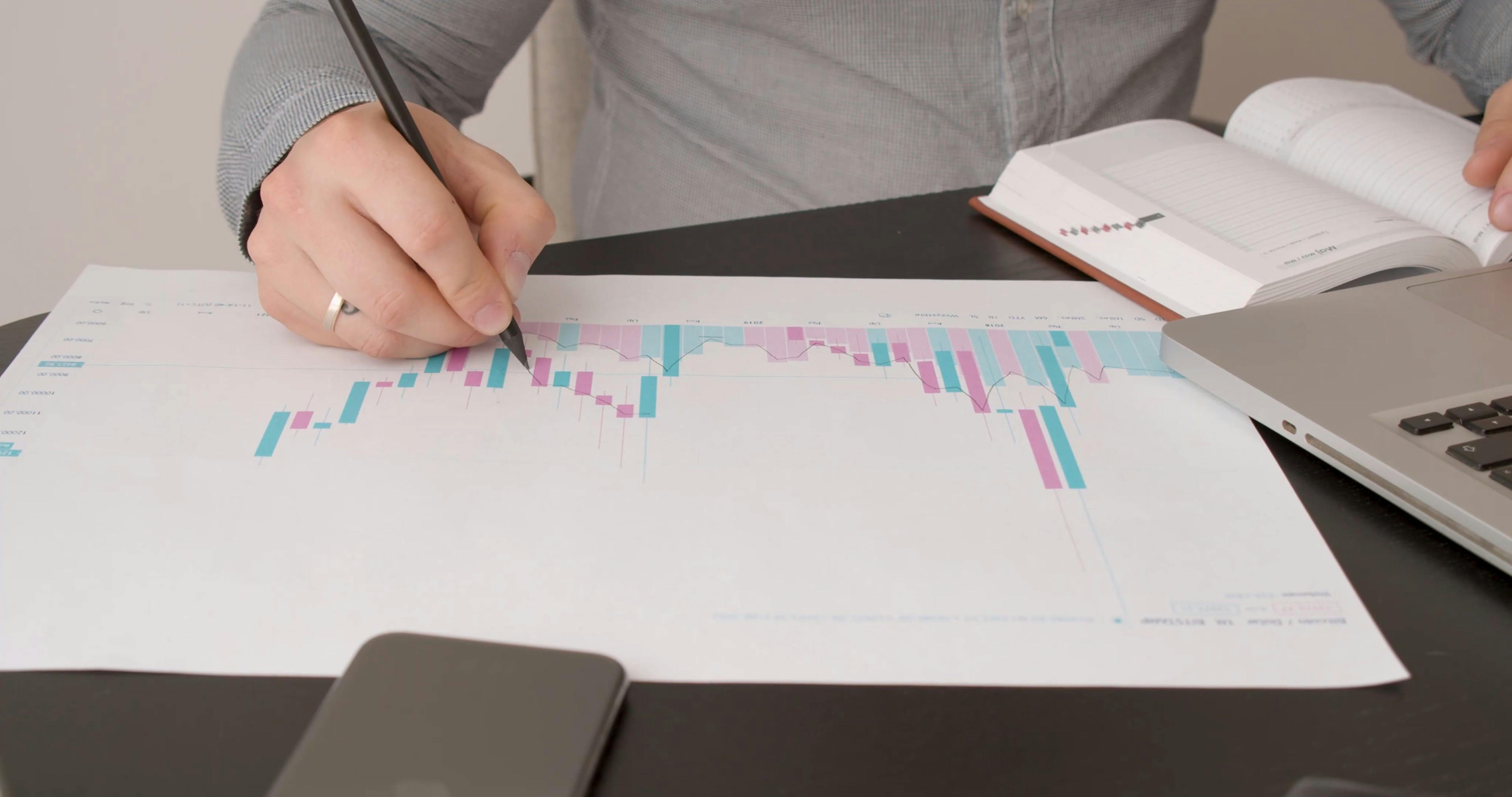 A Person Reading Stock Charts · Free Stock Video