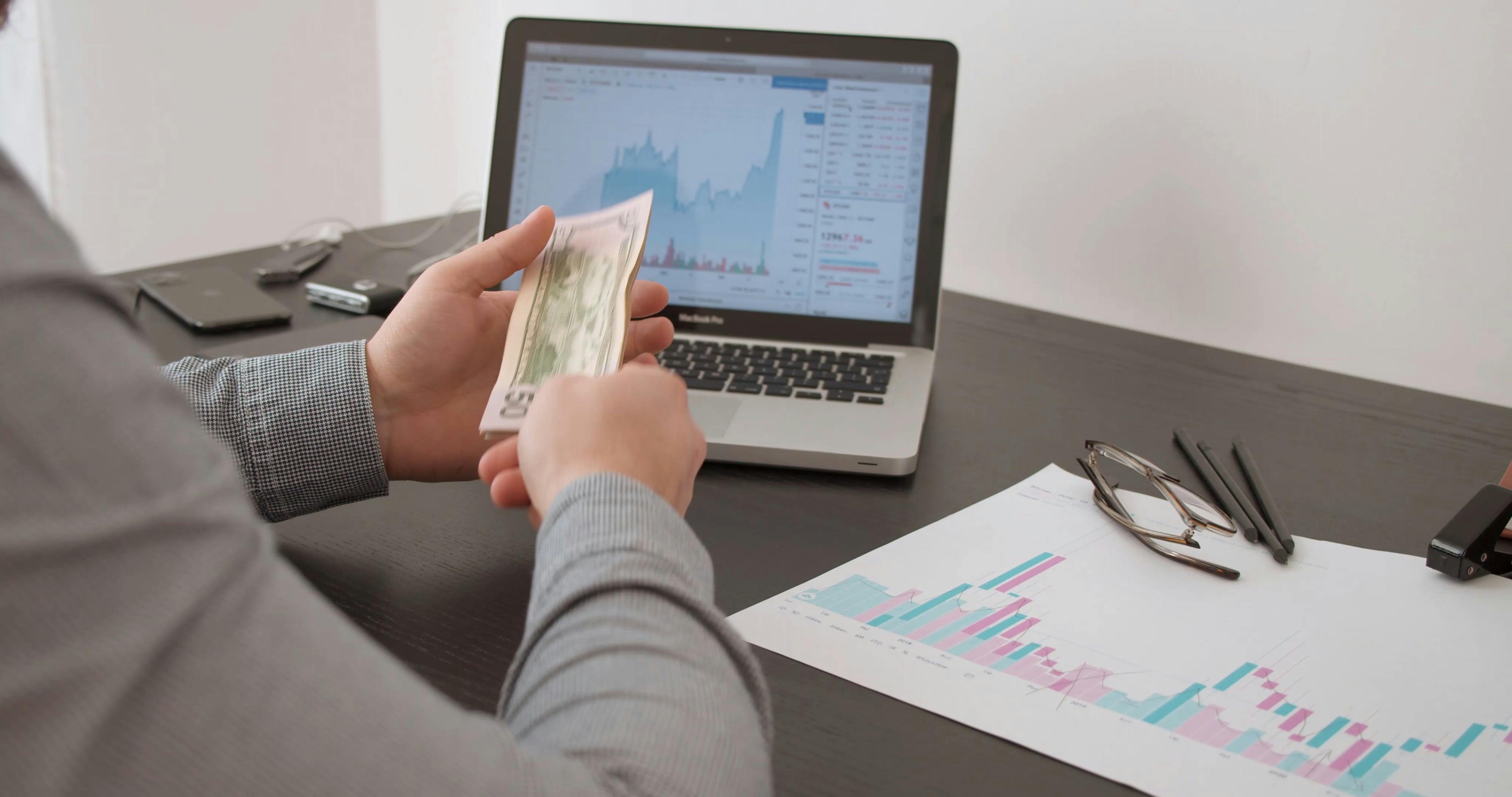 Businessman Slapping Money onto a Desk Free Stock Video Footage ...
