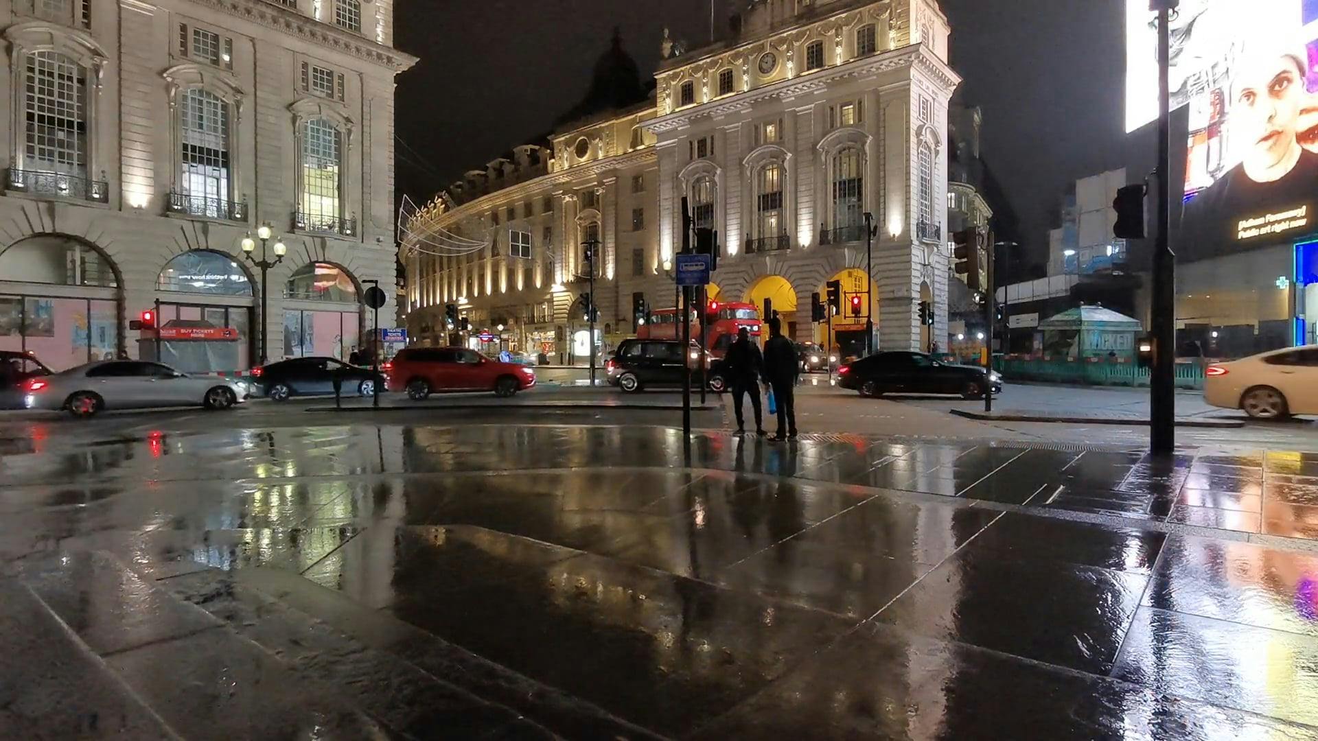 Traffic In London Street At Night Free Stock Video Footage, Royalty ...