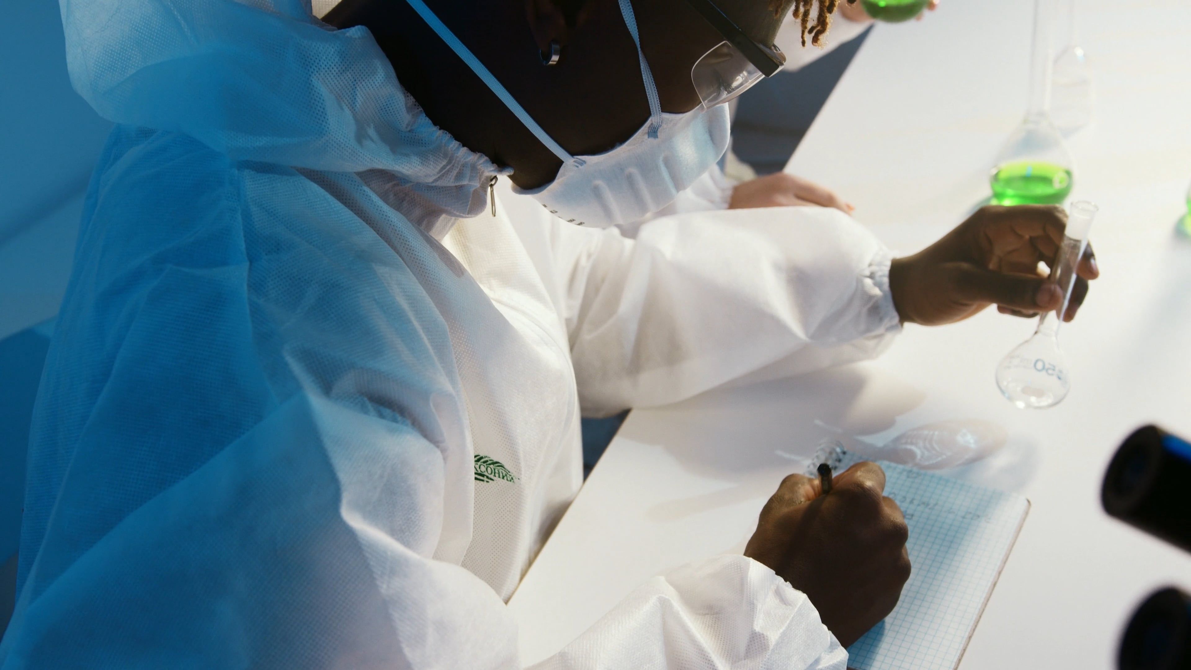 Close-Up View of a Man Doing an Experiment Free Stock Video Footage ...
