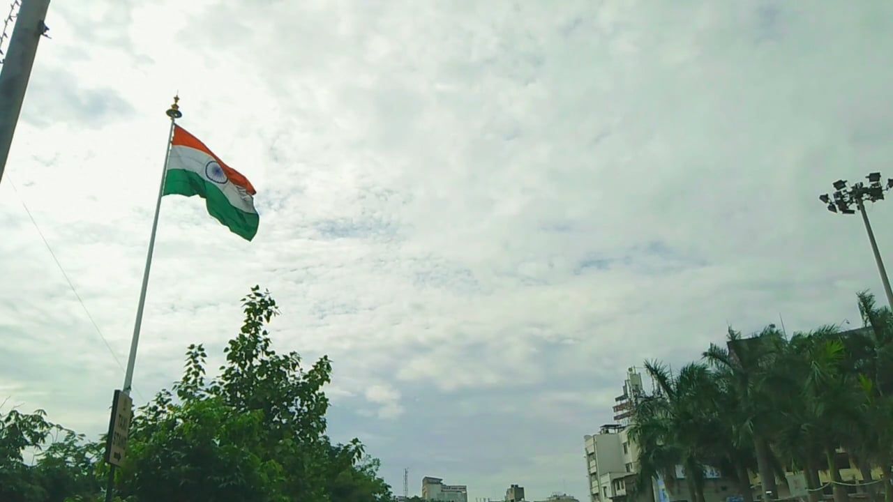 An Indian Flag Swaying By The Wind Free Stock Video Footage, Royalty ...