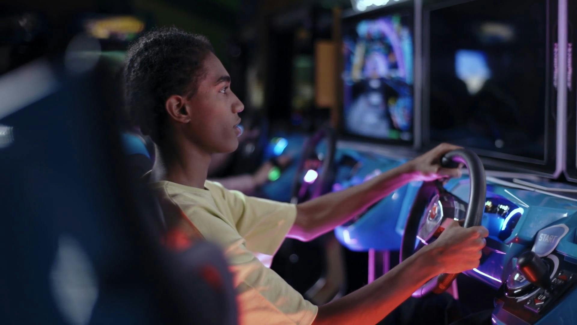 Teenager Playing Arcade Game · Free Stock Video