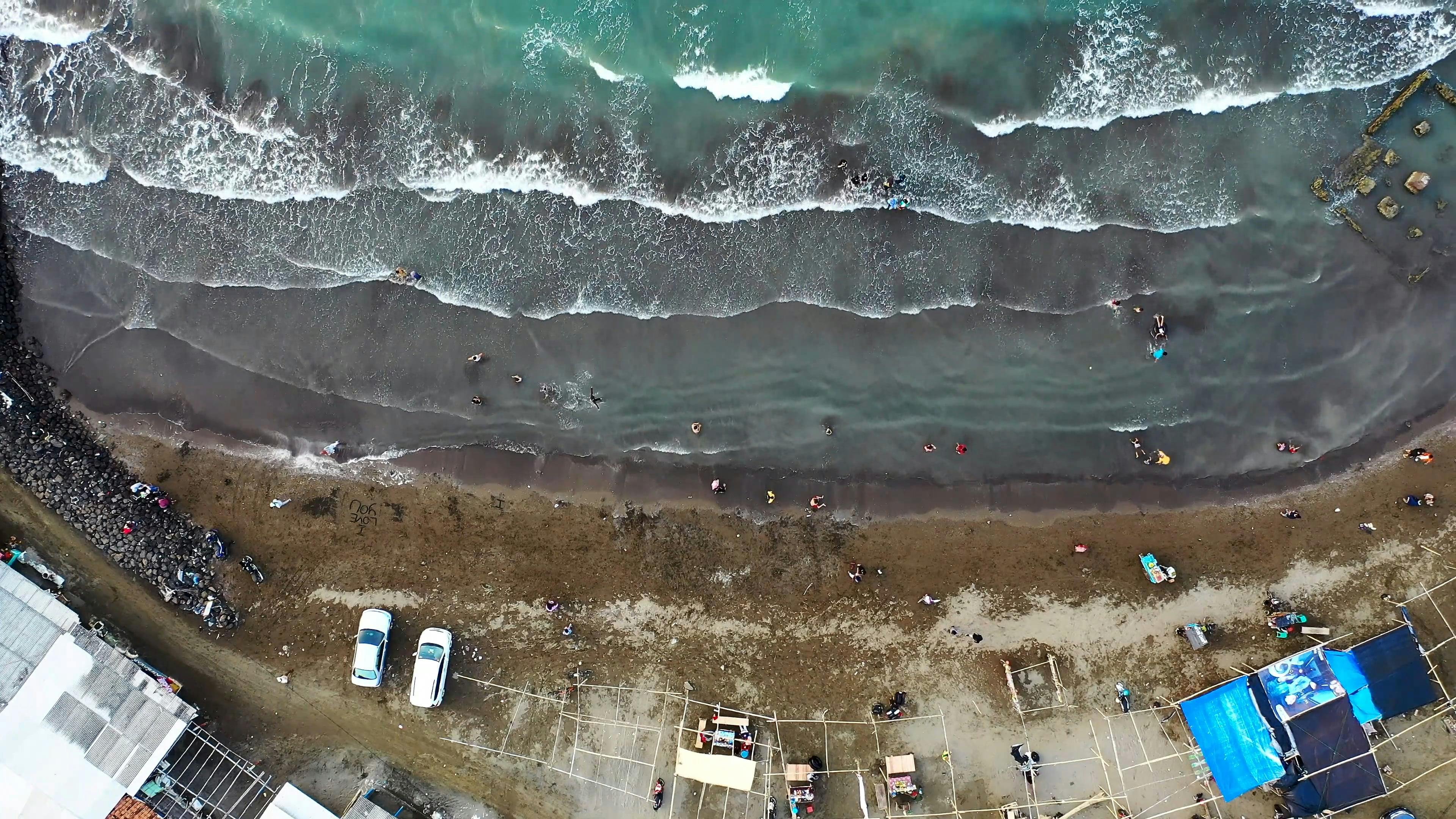 Beach Seen From Above · Free Stock Video
